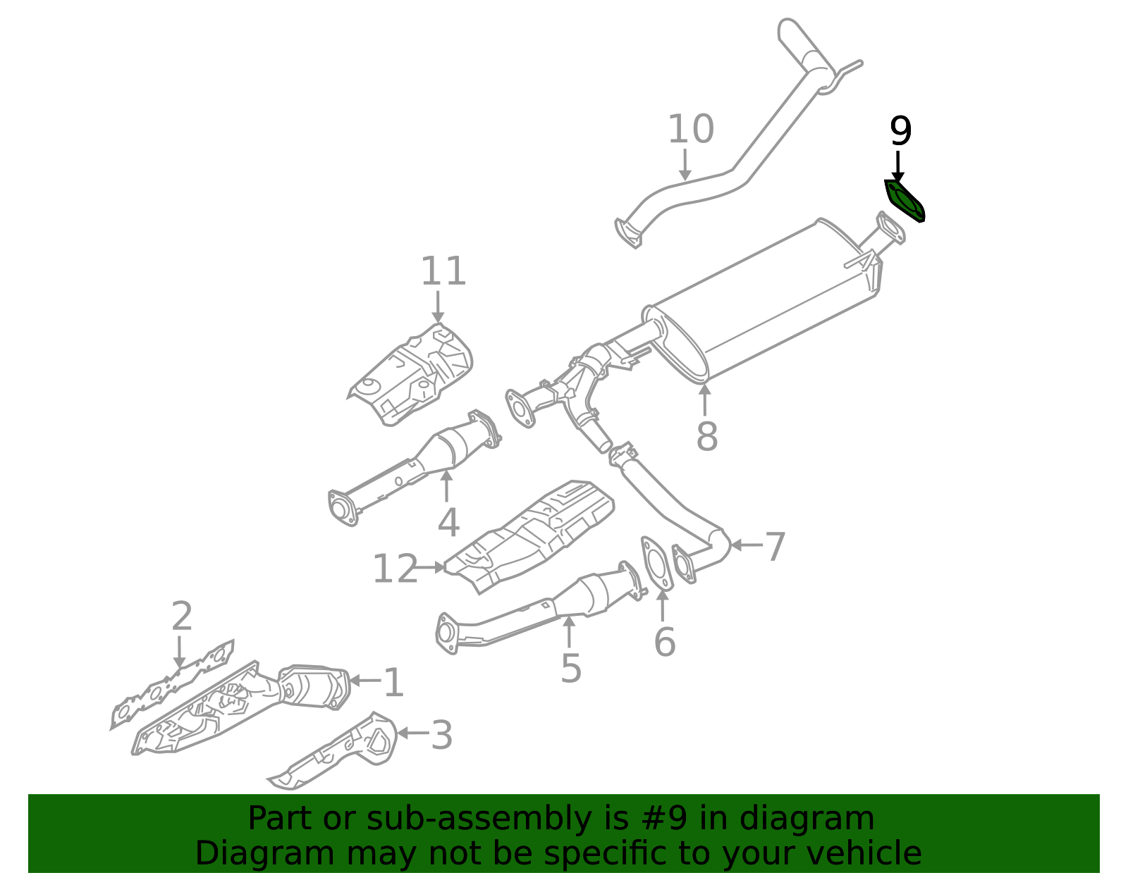 2003-2015 Nissan Muffler & Pipe Gasket 20691-0P600 | Nissan Parts Central
