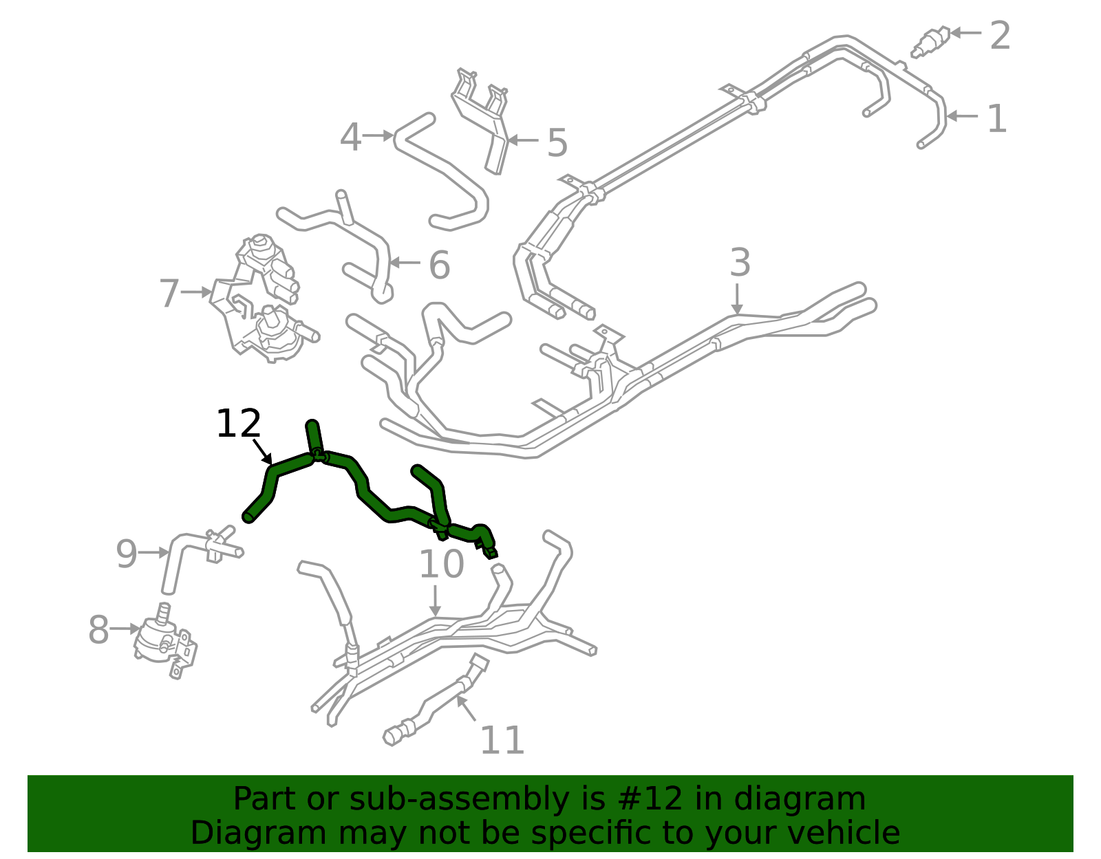 LX6Z-18B402-M - Tube Heater Water - 2021-2025 Ford | Lasco Auto Parts