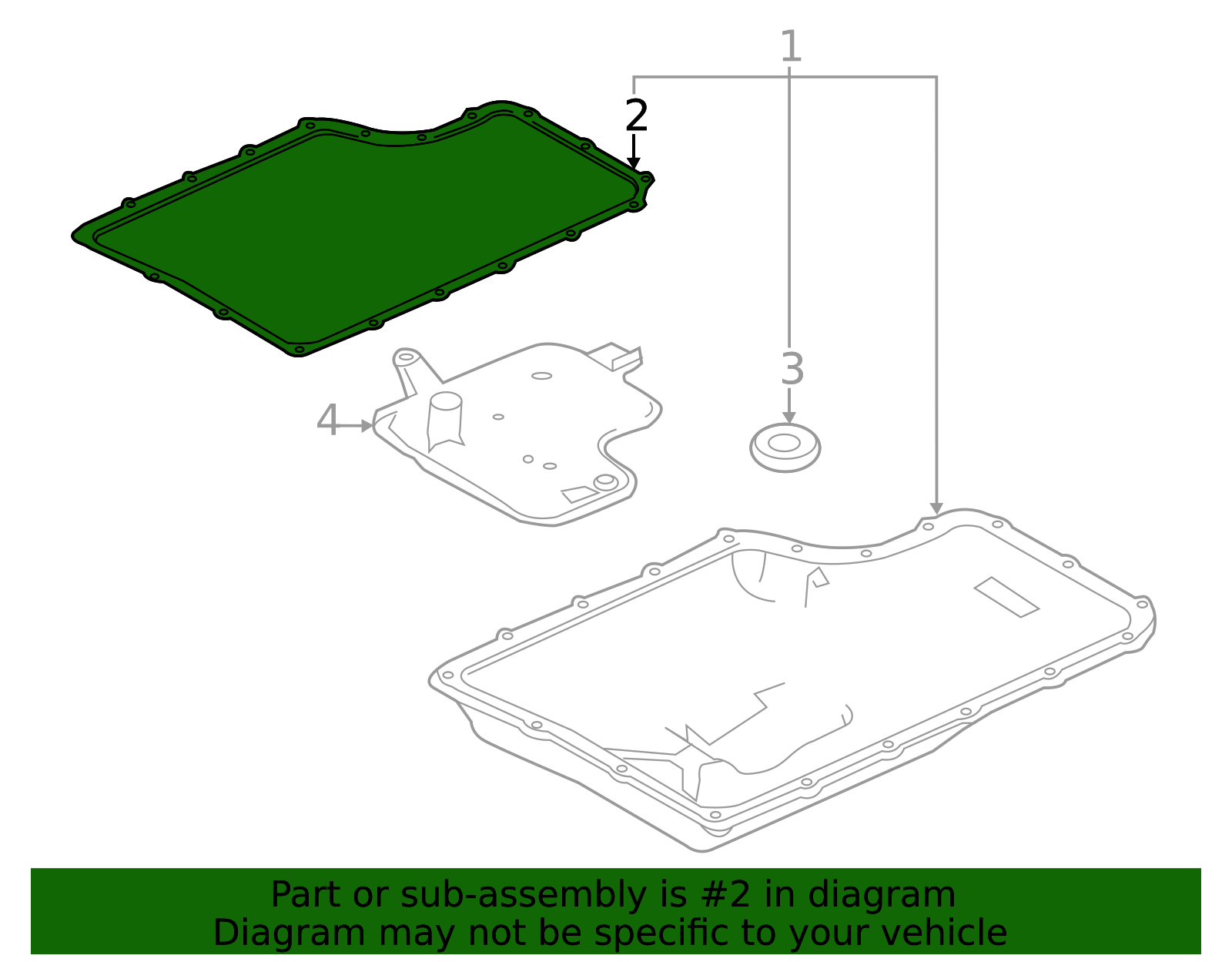 Genuine OEM Ford Part - Pan Gasket PC3Z-7F396-A | Genuine OEM Ford ...