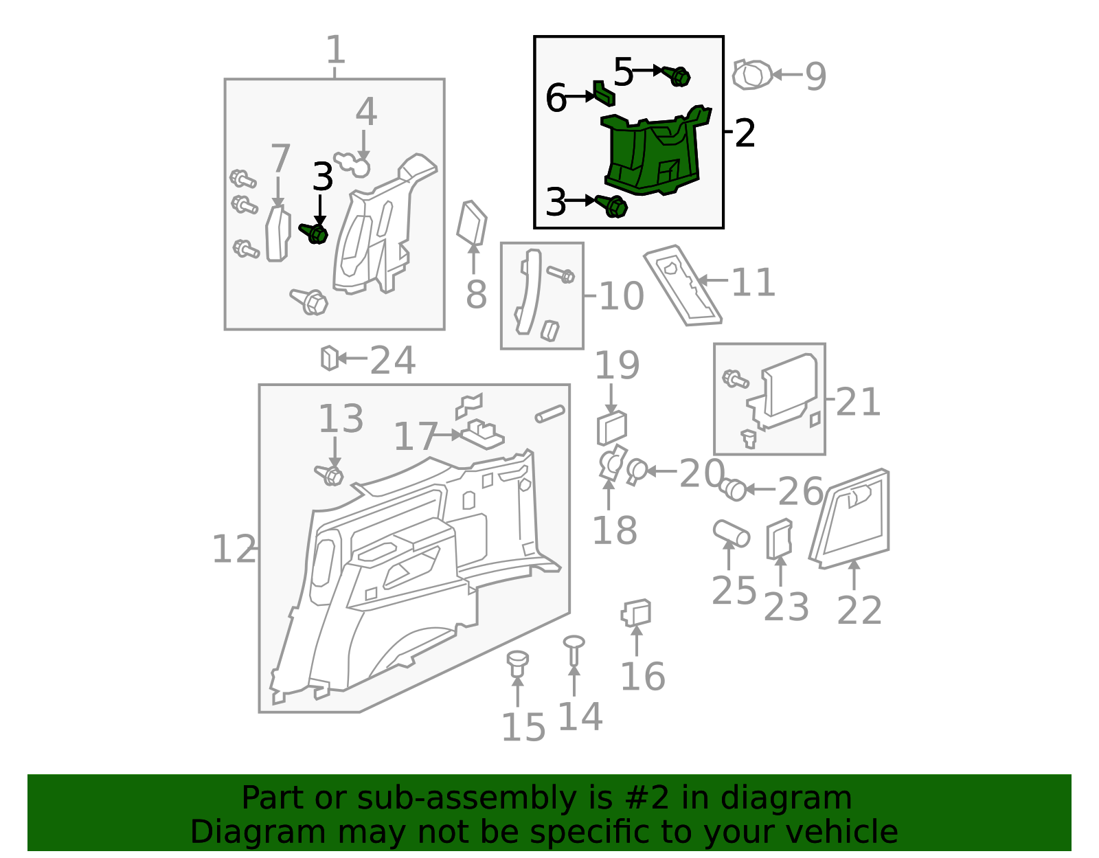 84144-SZA-A13ZB - 2009-2015 Honda Pilot - Garnish R Rear Pillar *NH598L ...