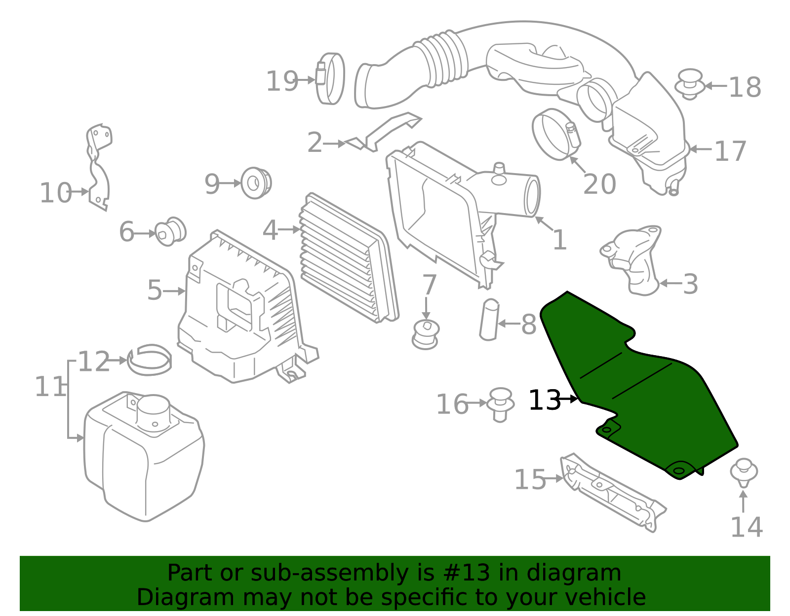 46012SJ000 - 2019-2024 Subaru Forester - Air Inlet Duct | Subaru Parts ...