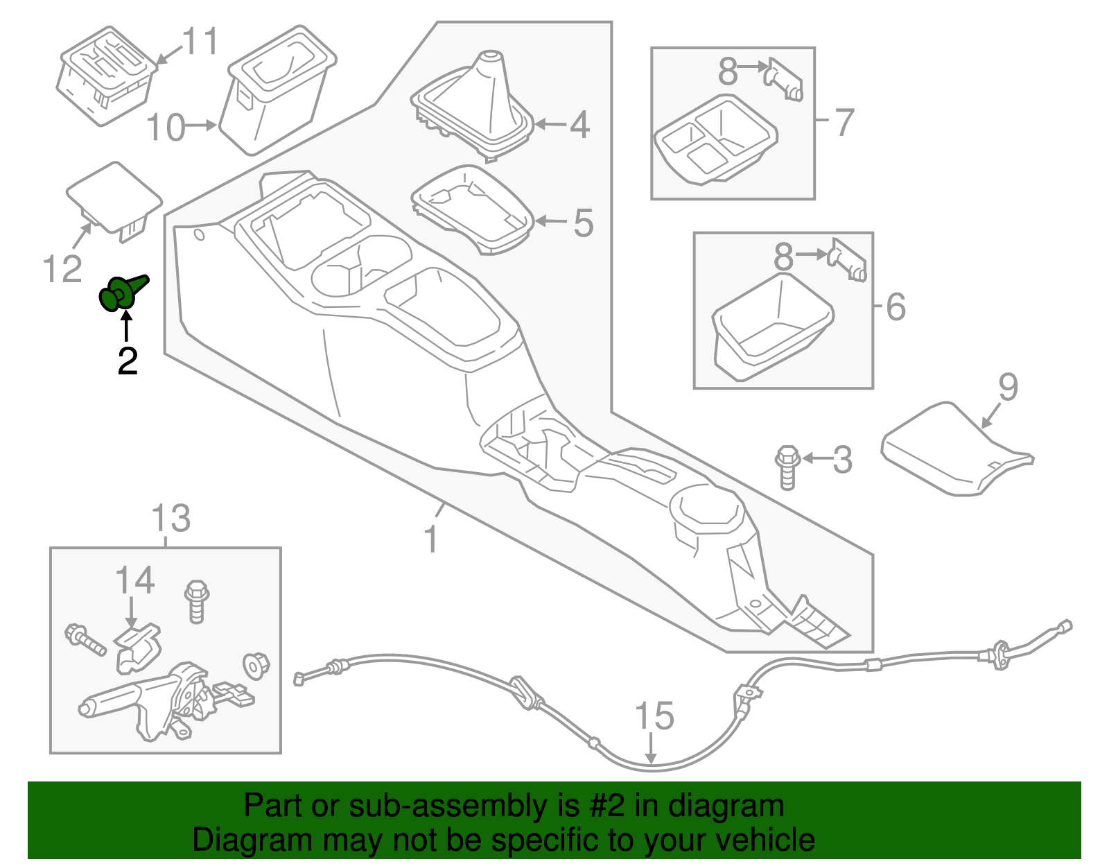2023-2024 Mitsubishi Center Console Clip 66916W032P | Mitsubishi Parts ...