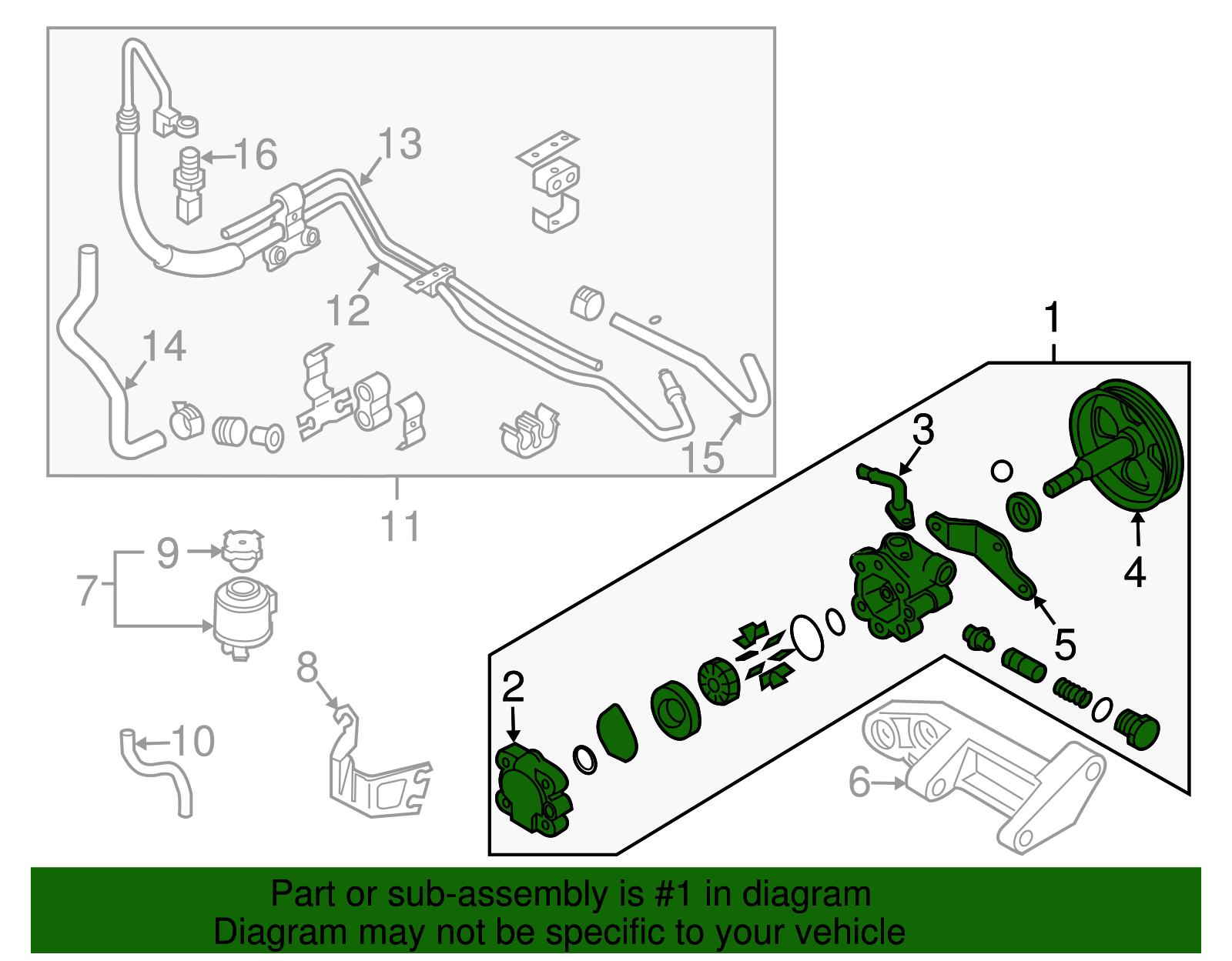 2003-2005 Nissan 350Z Power Steering Pump 49110-AM605 | Bill Kay Nissan ...