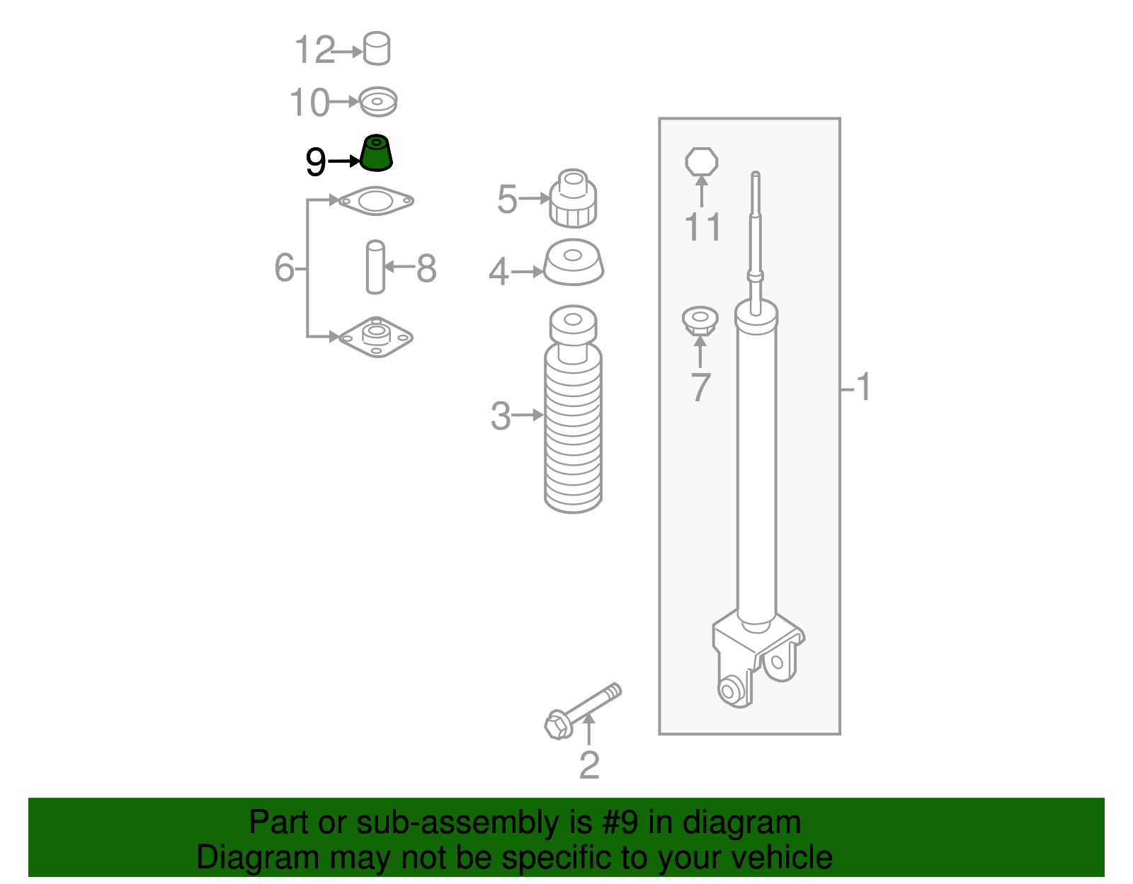 2002-2023 Nissan Bushing 56217-3Z600 | Nissan Parts Plus