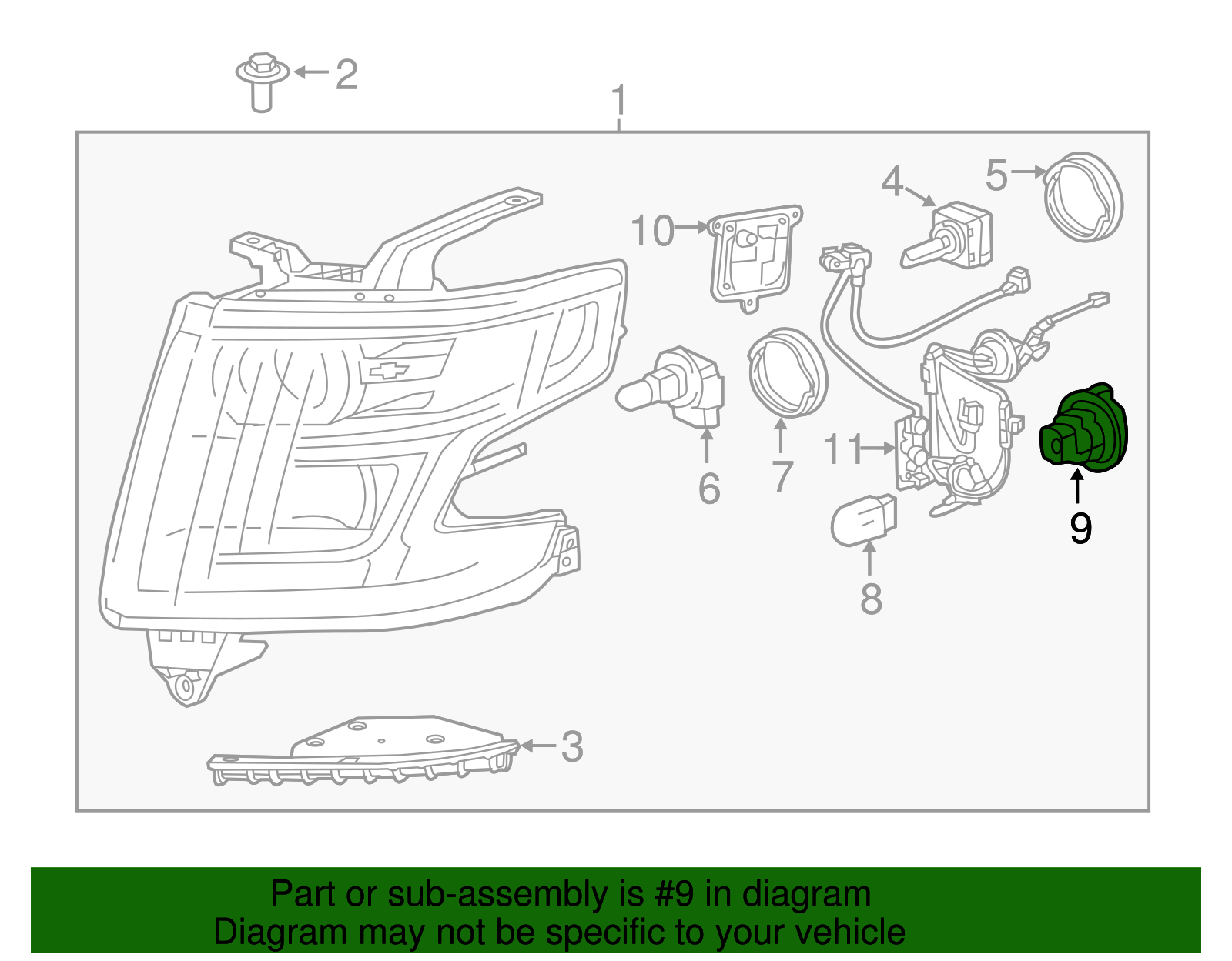 2015-2022 Chevrolet Front Side Turn Signal Lamp Socket 84987048 | OEM ...