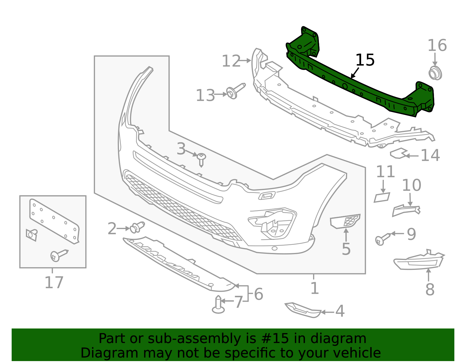 2015-2019 Land Rover Discovery Sport Impact Bar LR059013 ...