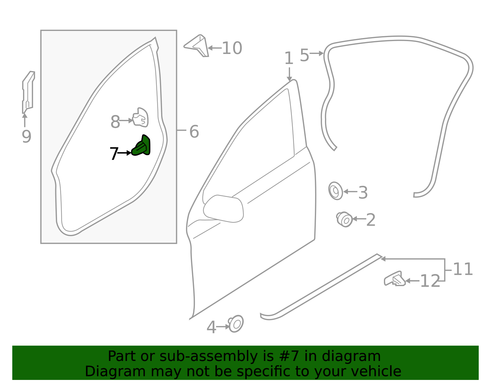 2006-2025 Subaru Door Weather-Strip Clip 909130204 | Subaru Parts Guys