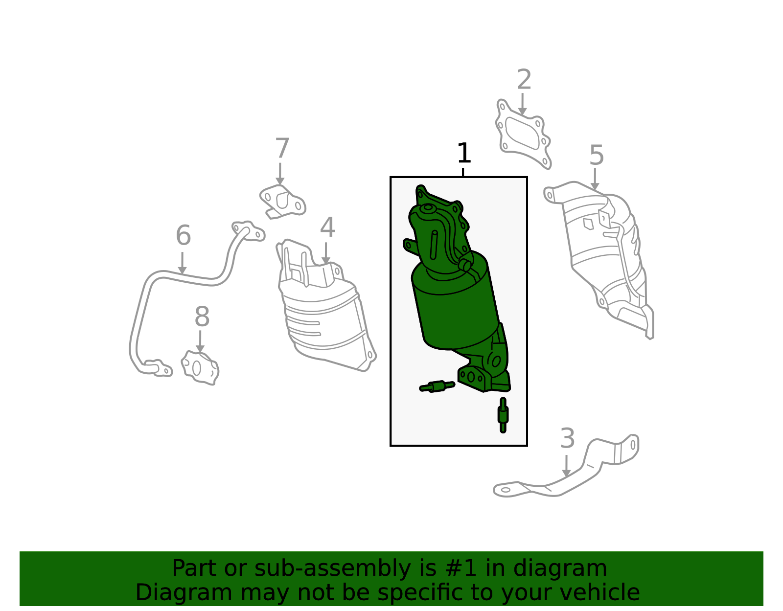 18190-R70-A20 - Catalytic Converter With Integrated Exhaust Manifold ...