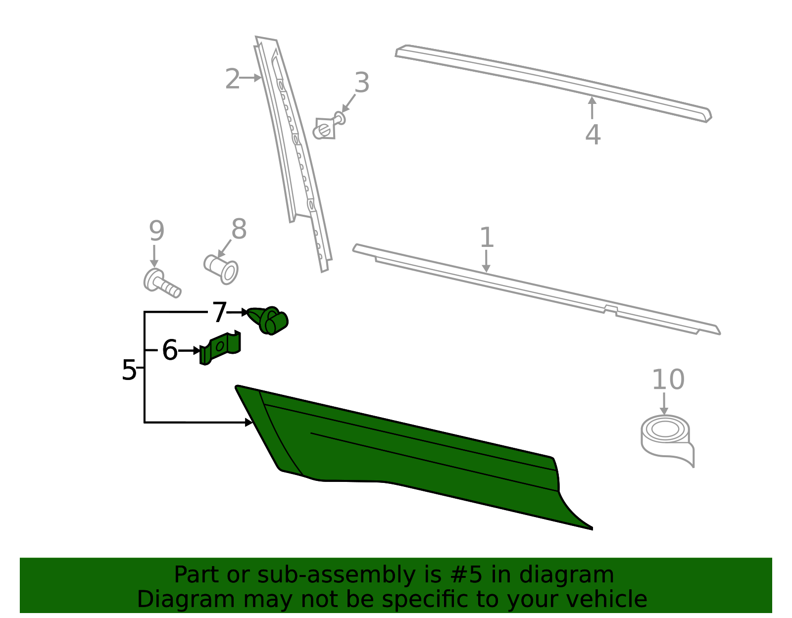3cn854950dryp - Volkswagen Lower Molding 2018-2025 Volkswagen ...