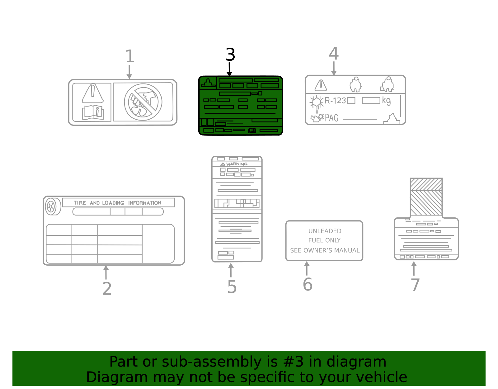 2024-2025 Mitsubishi Eclipse Cross Emission Label 14805W340P ...