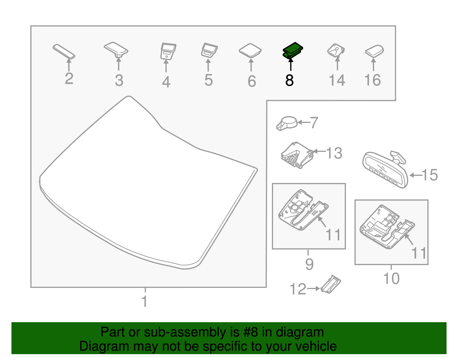 96031-J5000 - Rain Sensor Bracket 2018-2025 Kia | Kia.Parts Store