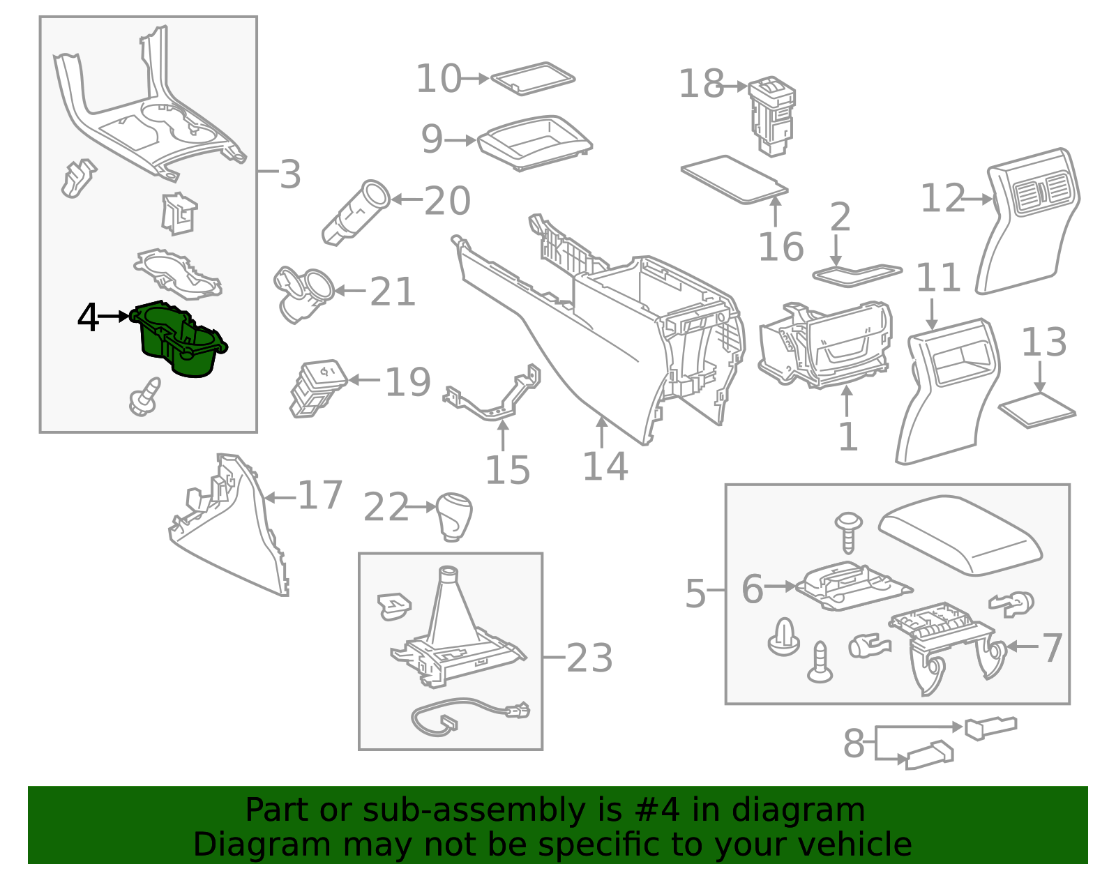 2015-2017 Toyota Camry Cup Holder 55625-06110 | MotorMotor