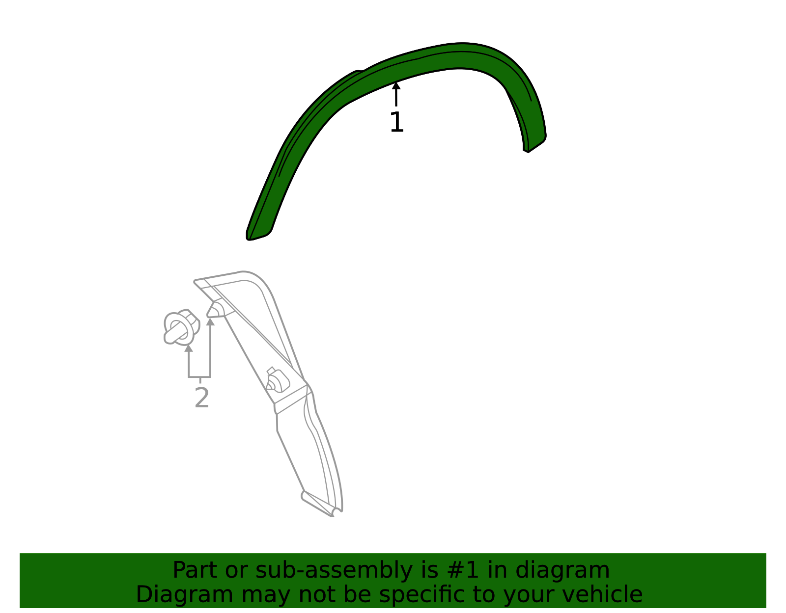 167-885-04-00 - Wheel Opening Molding 2020-2025 Mercedes-Benz ...