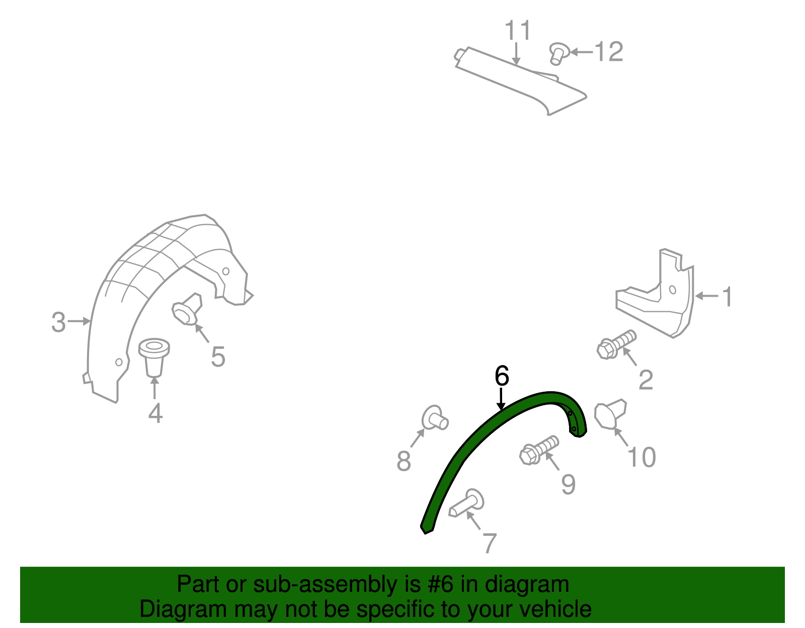 78860-4BA0A - Wheel Opening Molding - 2014-2020 Nissan Rogue | Nissan ...