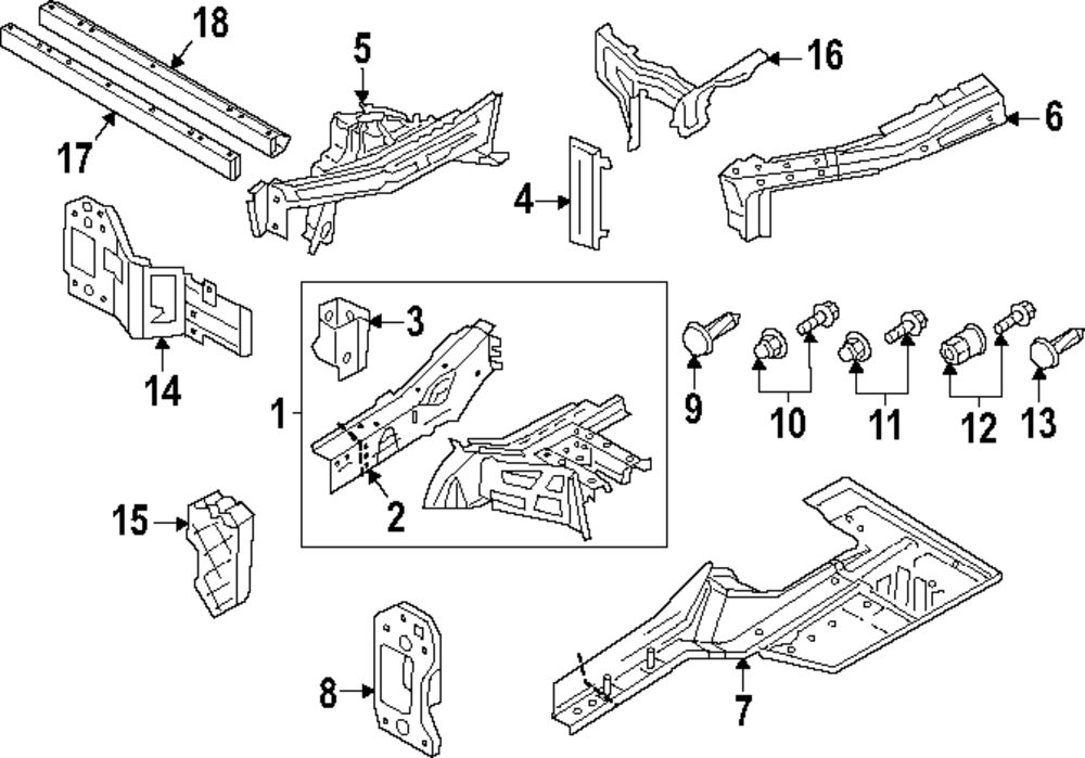 2023-2025 Audi Cross Rail 4KE-805-341-B | Audi OEM Parts Guy