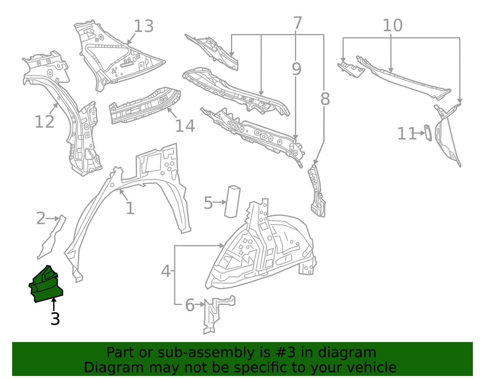 2021-2024 Toyota Venza Front Extension 61638-48050 | Toyota Parts Center