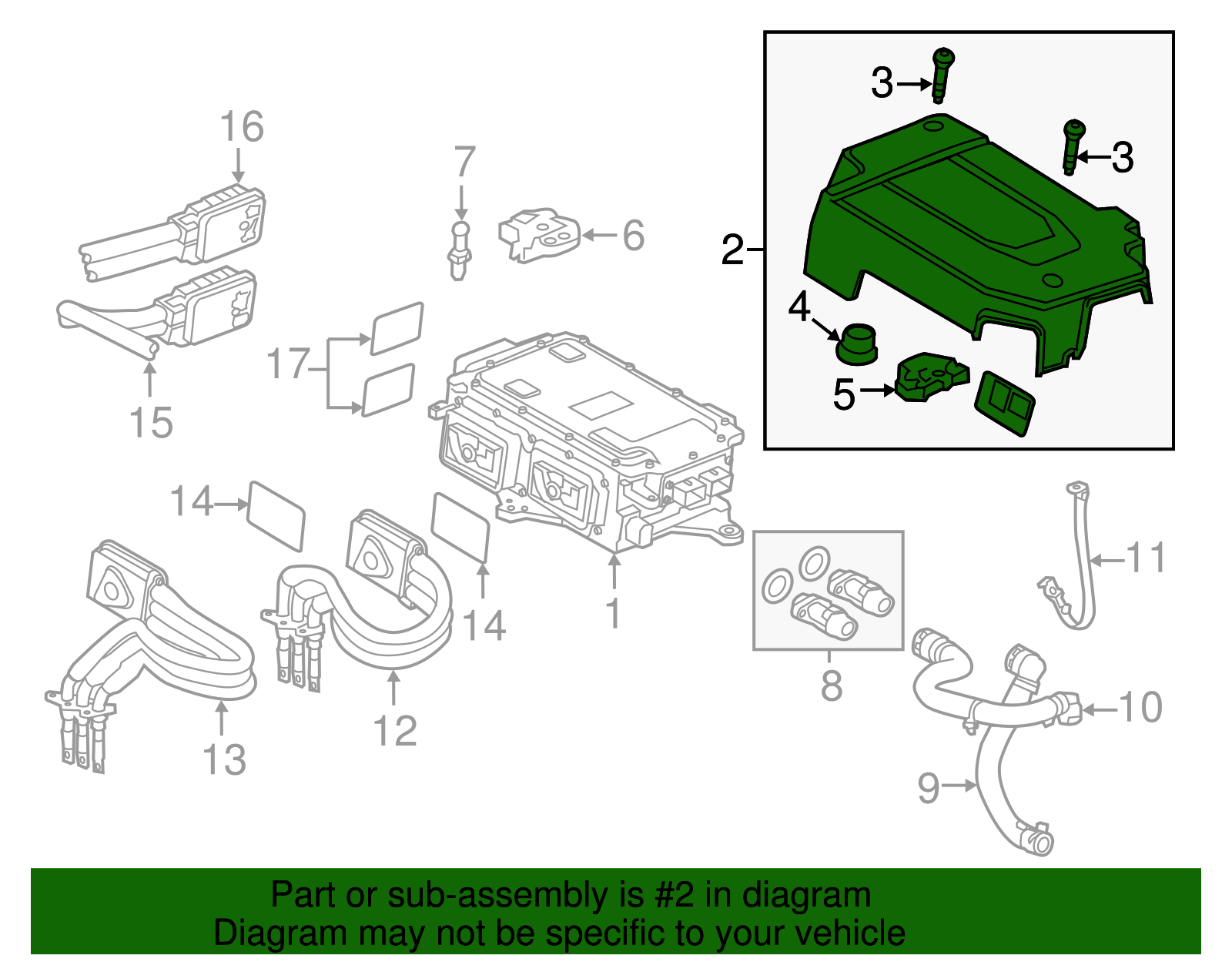 2011-2015 Chevrolet Volt Drive Motor Generator Power Inverter Module ...