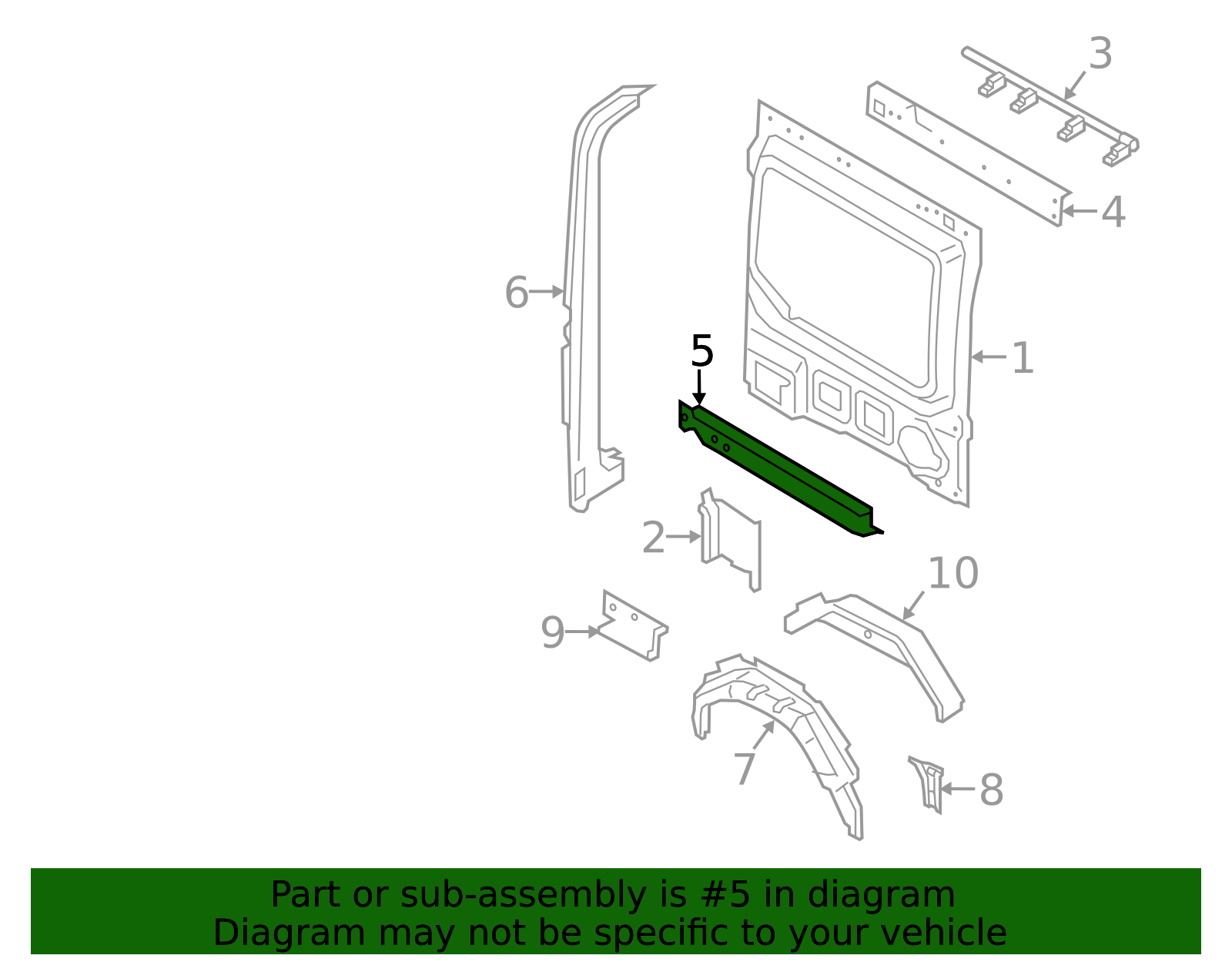 2015-2025 Ford Center Reinforced BK3Z-6128408-F | Awesome Parts Ford