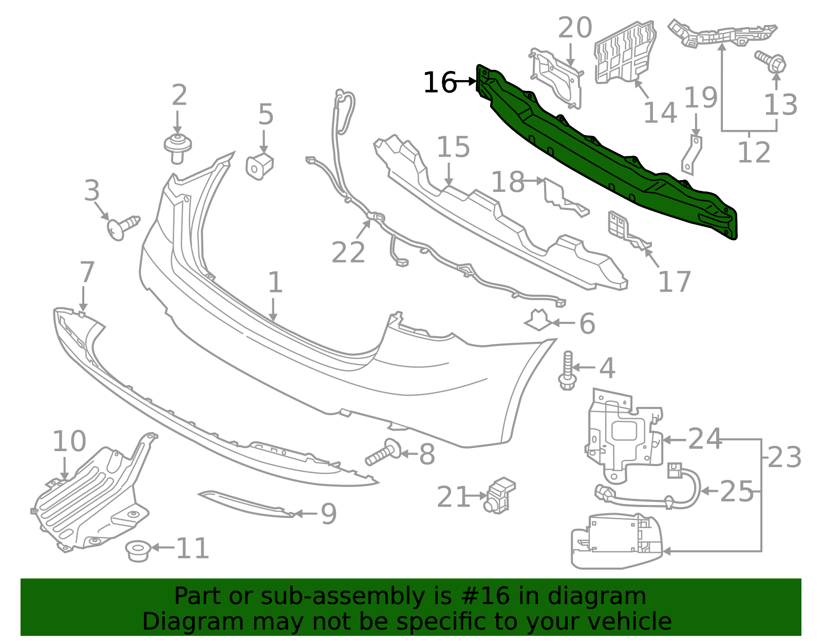 86631-B0000 - Impact Bar 2017-2018 Kia Forte | Kia.Parts Store