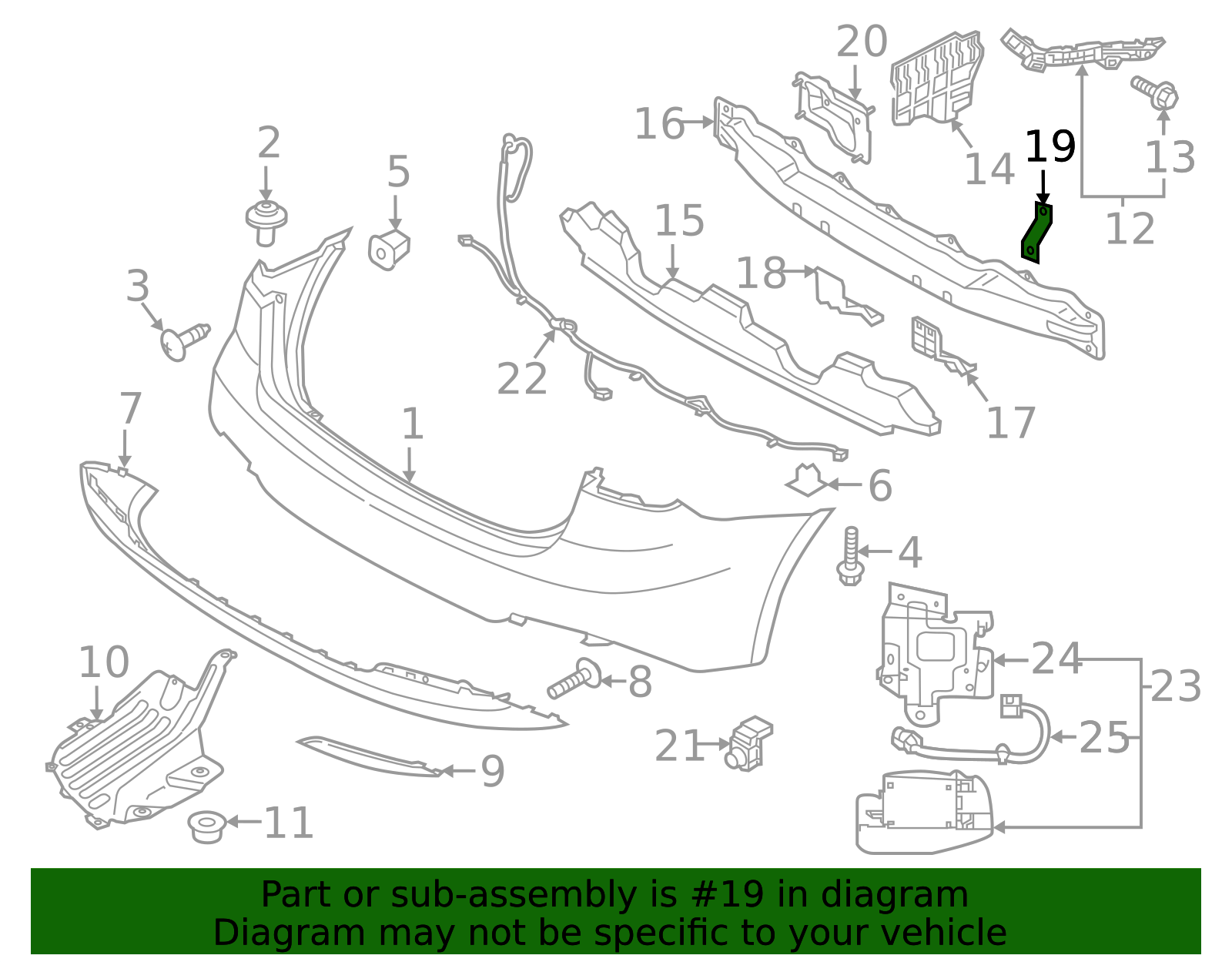 2017-2018 Kia Forte Impact Bar Upper Bracket - Driver's Side (LH) 86633 ...