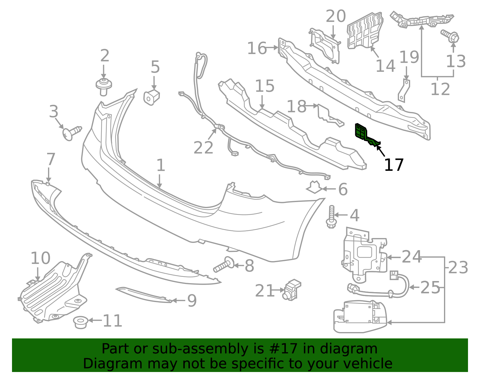 86635-B0000 - Impact Bar Lower Bracket 2017-2018 Kia Forte | Kia.Parts ...