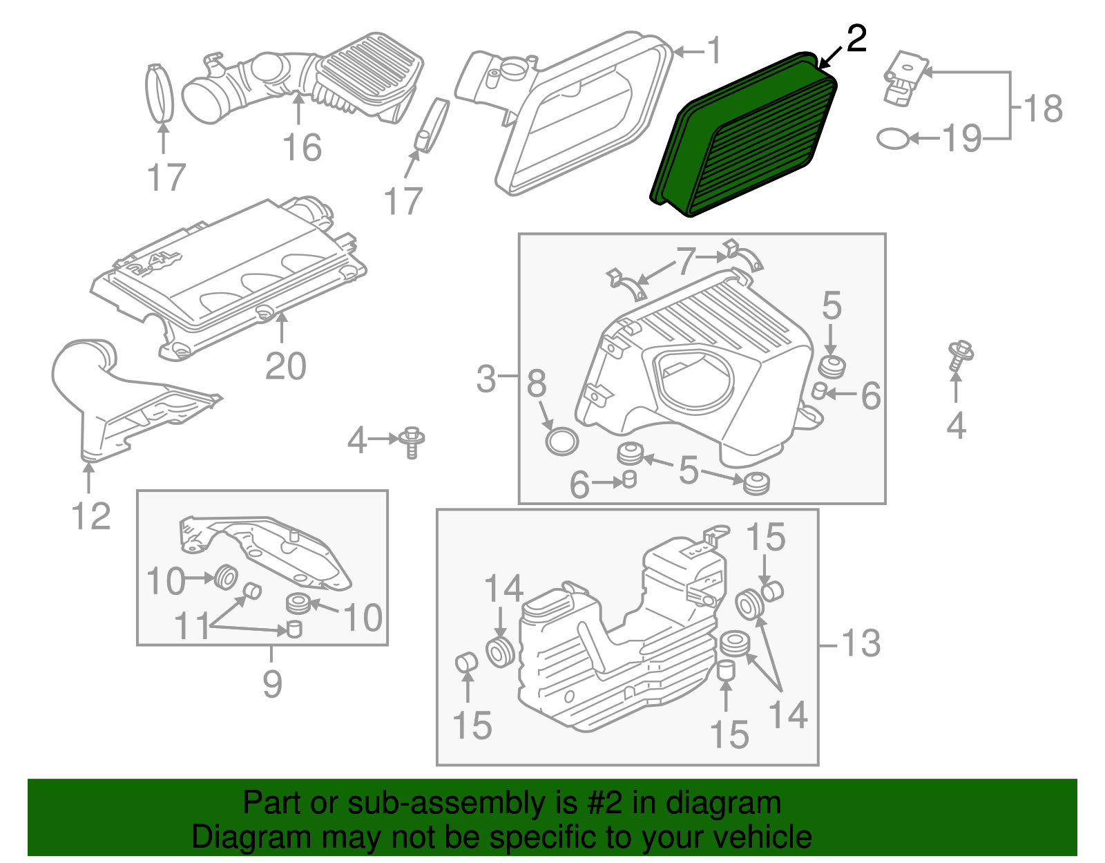 2004-2012 Mitsubishi Air Filter MR571396 | Mitsubishi Parts Central