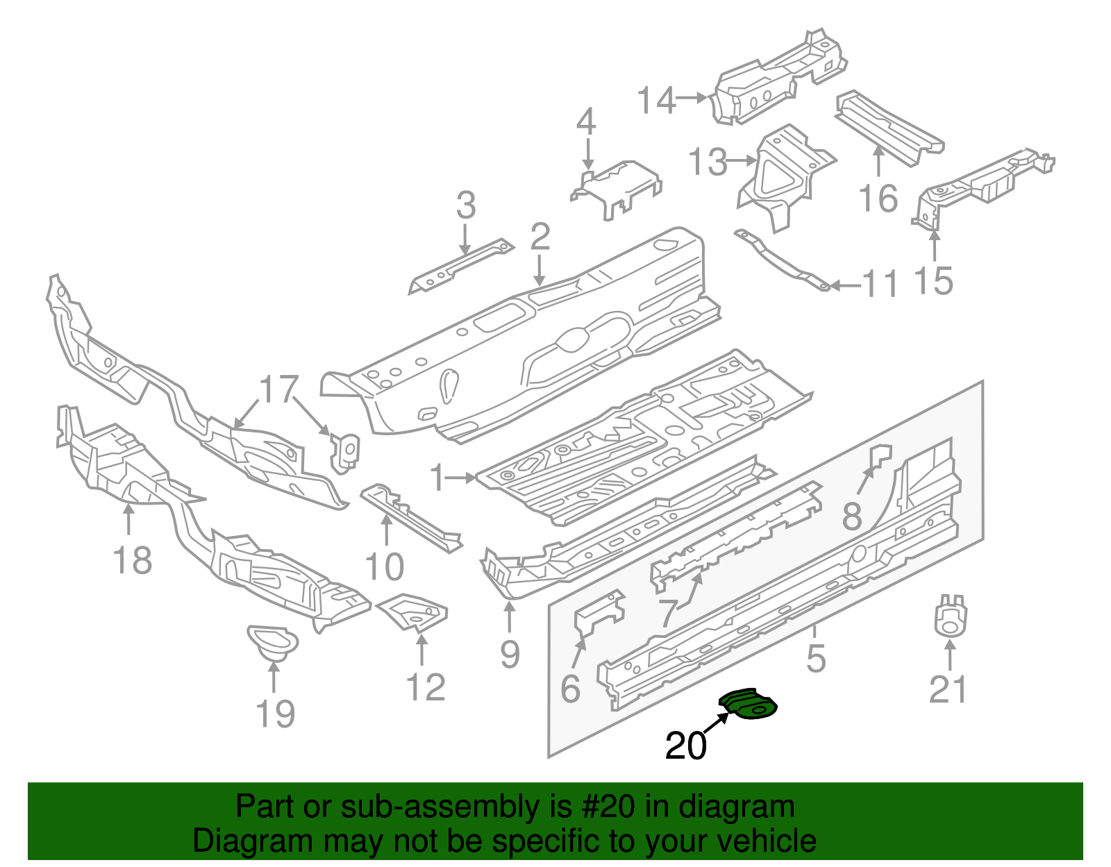 8V0-804-631-B - Jacking Bracket Plate 2016-2023 Audi | Audi OEM Parts Guy