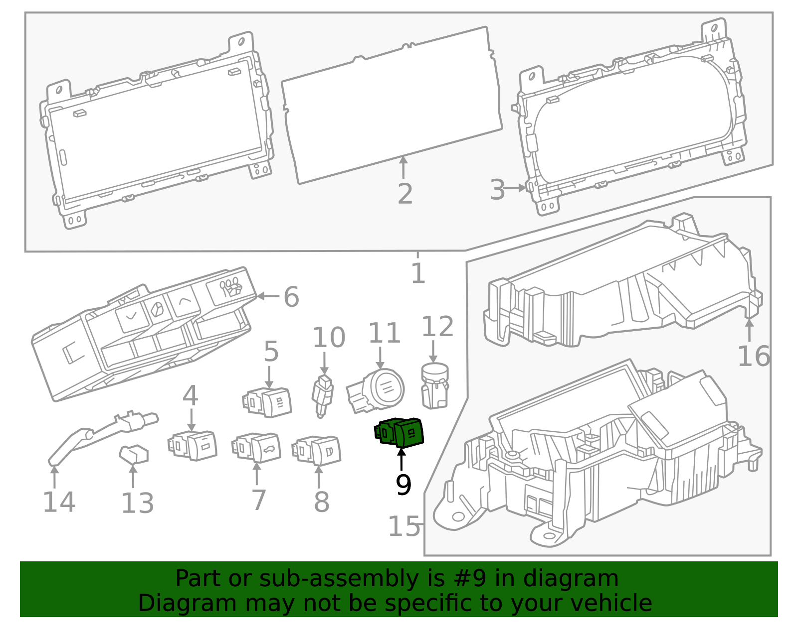 2023-2025 Toyota Hazard Switch 84332-30360 | MotorMotor