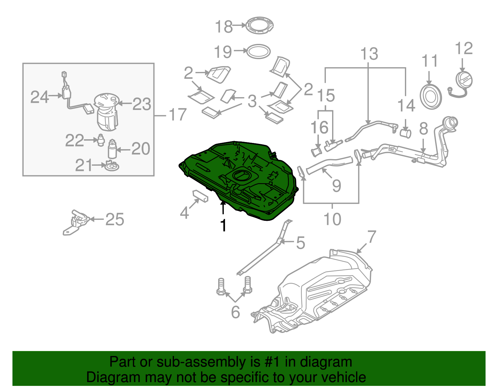 2009-2013 Mazda 6 | Fuel Tank | GSYL-42-100 | Mazda Online Parts