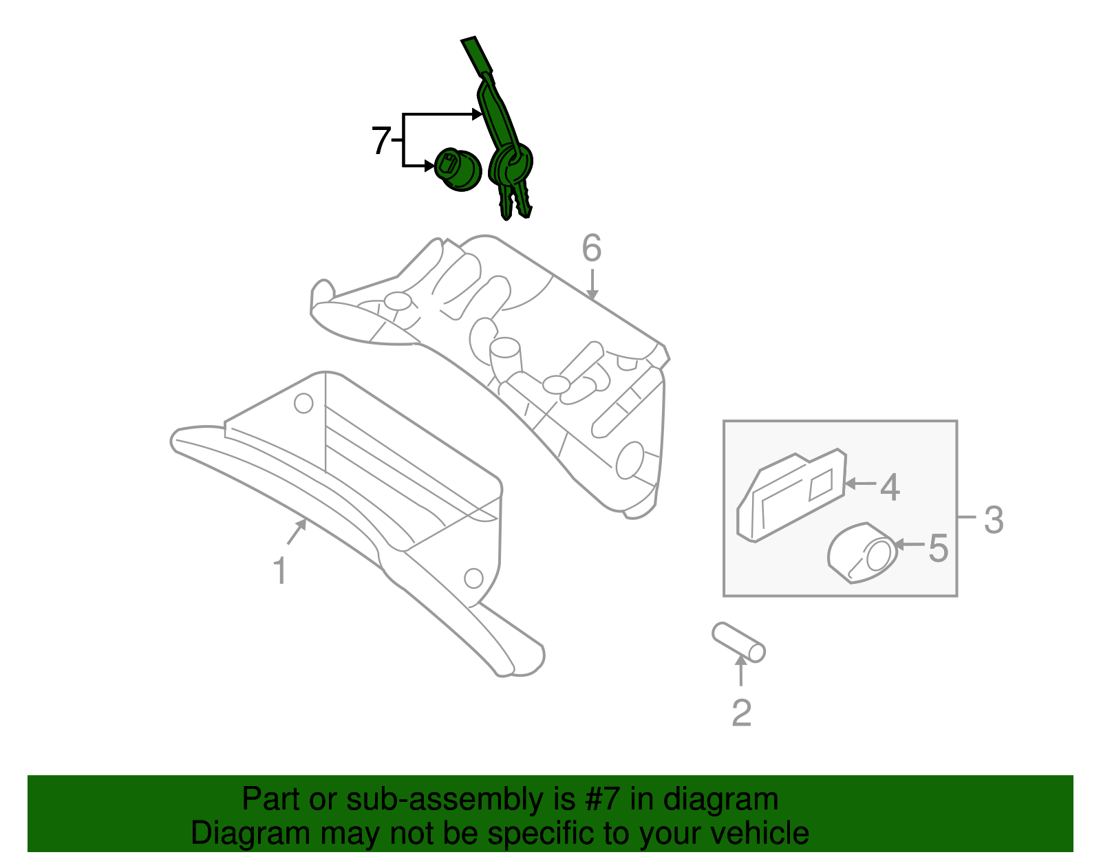 2006-2010 Kia Optima | Lock Cylinder | 81521-2GA00 | Kia Auto Parts