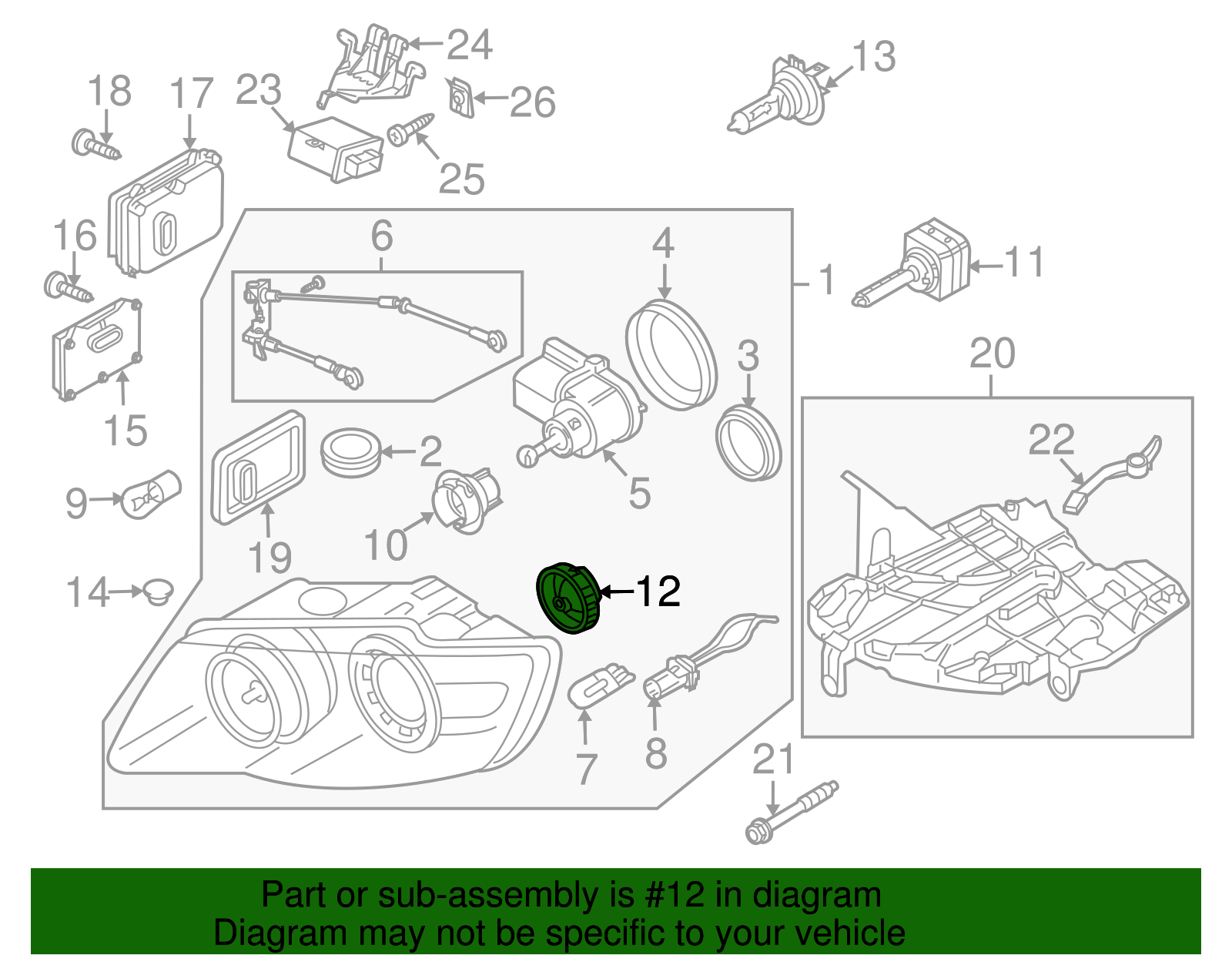 5M0-941-645 - Volkswagen Hid Bulb Retainer Ring 2007-2014 Volkswagen ...