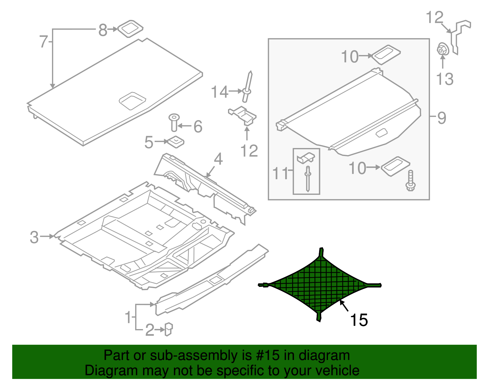 2017-2025 Audi Cargo Net 4M0-065-110 | OEM Parts Online