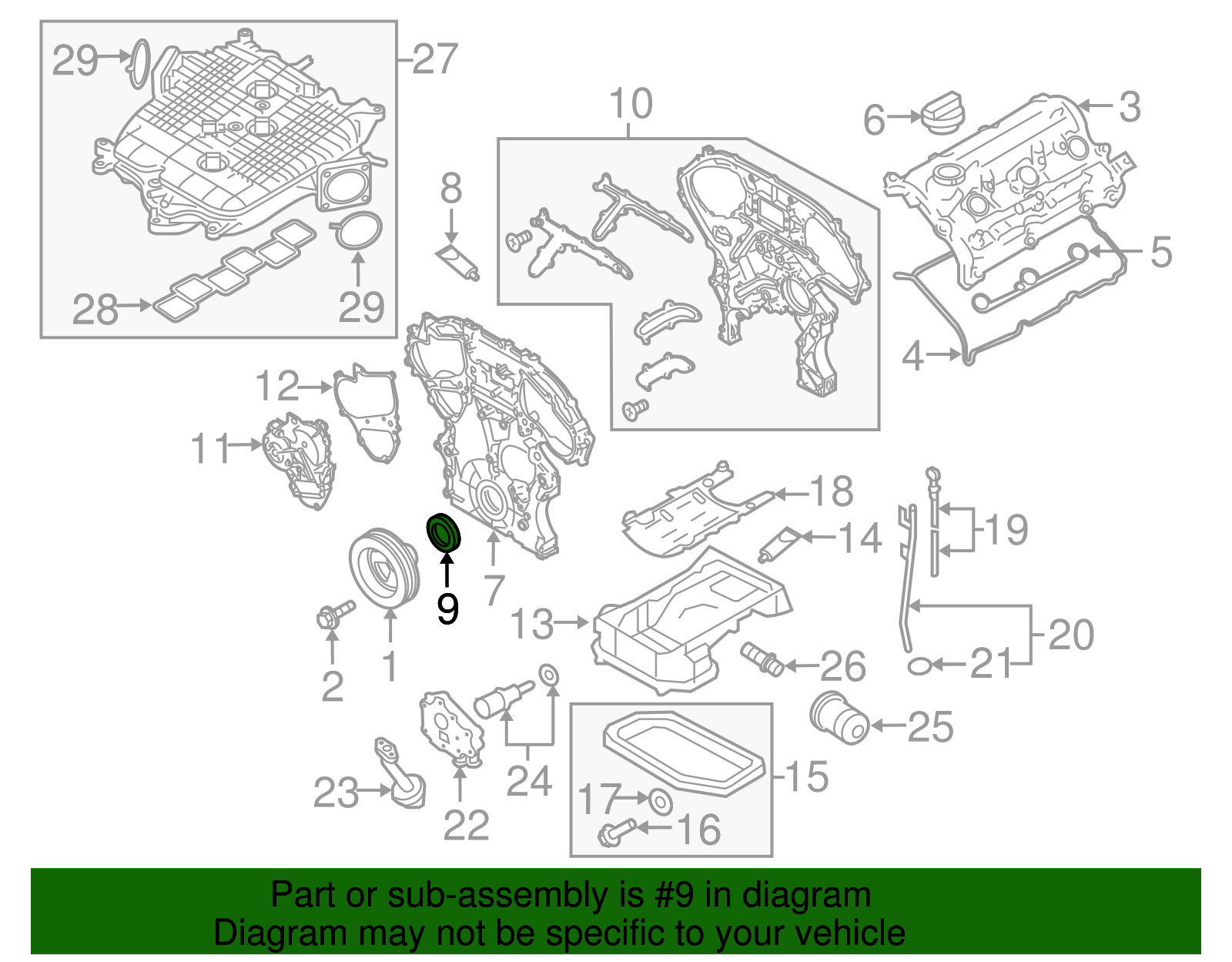 1995-2025 Nissan Seal 13510-31U10 | Nissan Parts Central