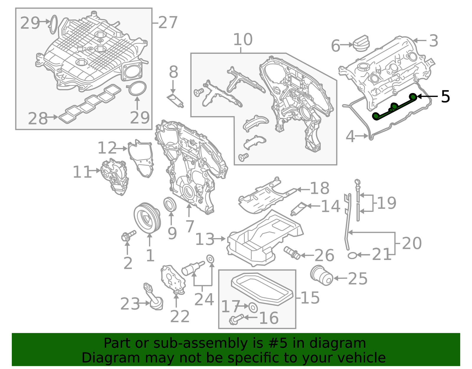 13271-EY00A - Valve Cover Gasket Official Nissan Parts Store