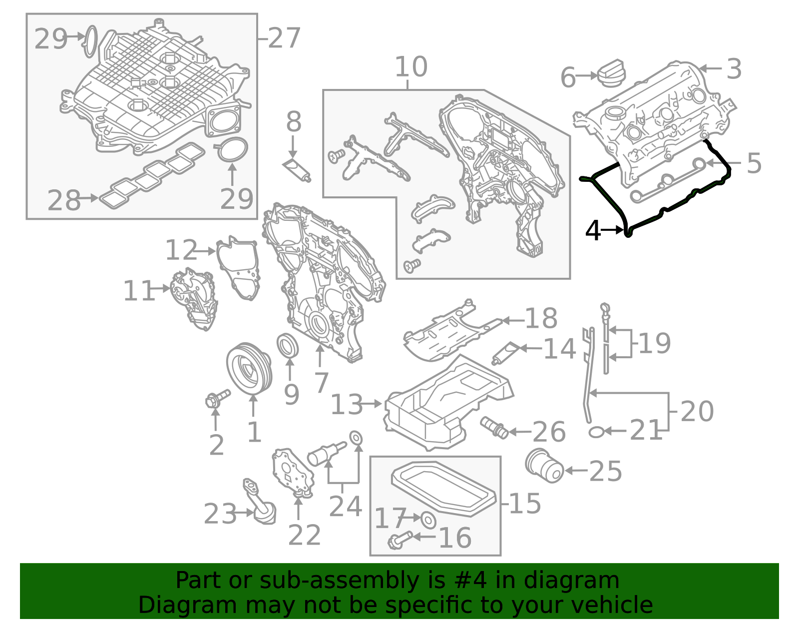 13270-EY01B - Valve Cover Gasket 2009-2020 Nissan 370Z | Ziegler Nissan ...