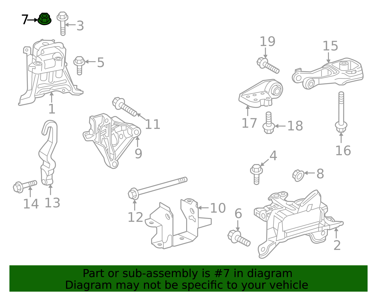 2019-2025 Toyota Side Mount Nut 90178-A0105 | Toyota Parts Center