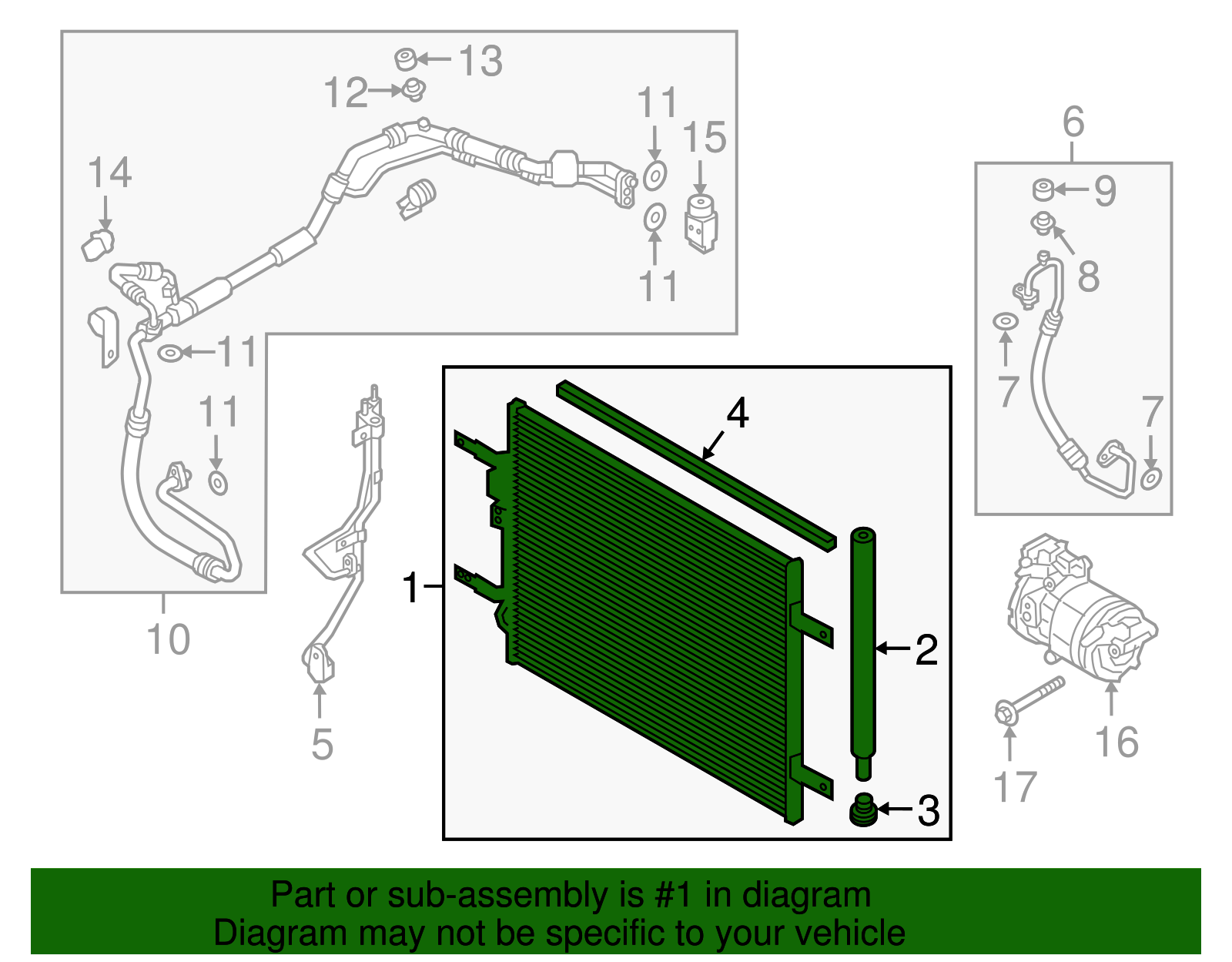 Genuine Condenser for 2017-2025 Hyundai | Part# 97606-G2000 | Hyundai ...