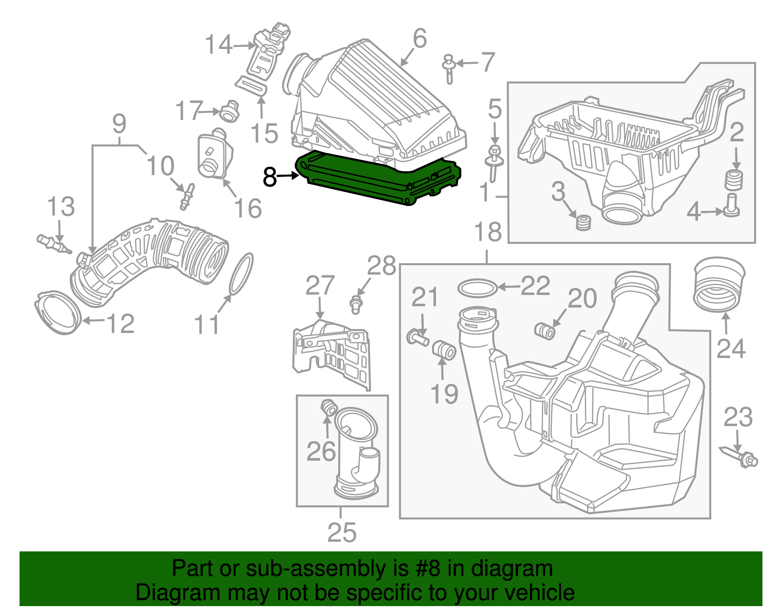 17220-RAA-A00 - Engine Air Filter 2003-2007 Honda Accord | Honda Parts ...