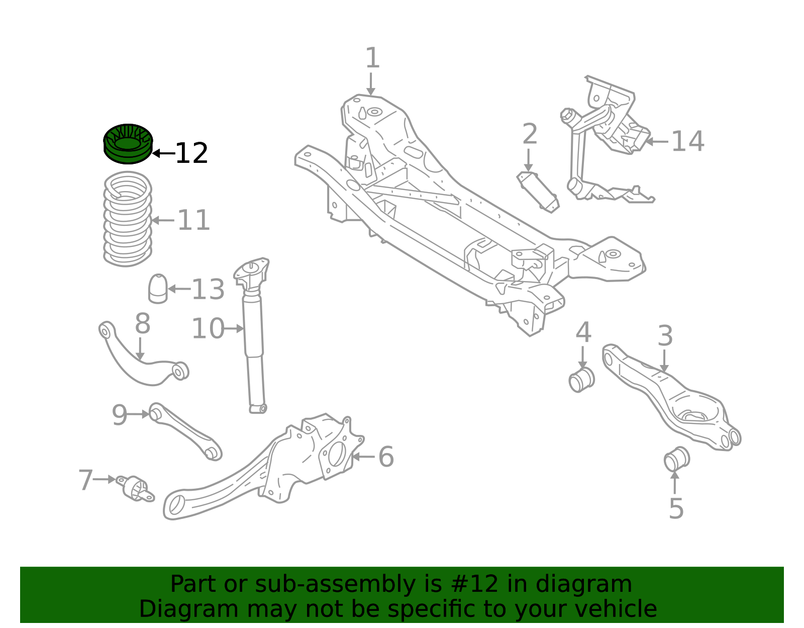 31277012 - Upper Spacer- rear - 2004-2013 Volvo | Volvo OEM Parts Direct