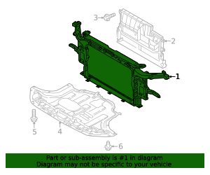64101-BF000 - High-Quality Radiator Support for 2024-2025 Hyundai Kona ...