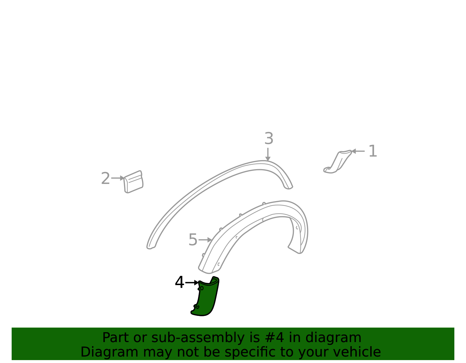 1998-2005 Chevrolet Fender Flare 15746639 | Awesome Parts GM
