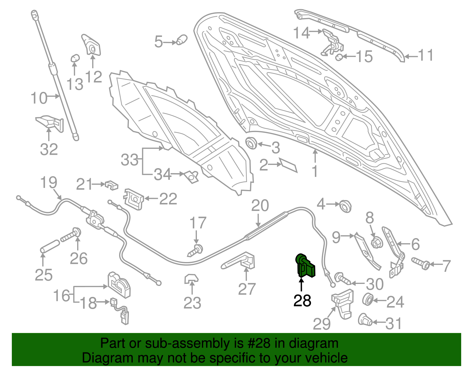 8U1-823-533-4PK - Release Handle 2015-2018 Audi | Audi OEM Parts Guy