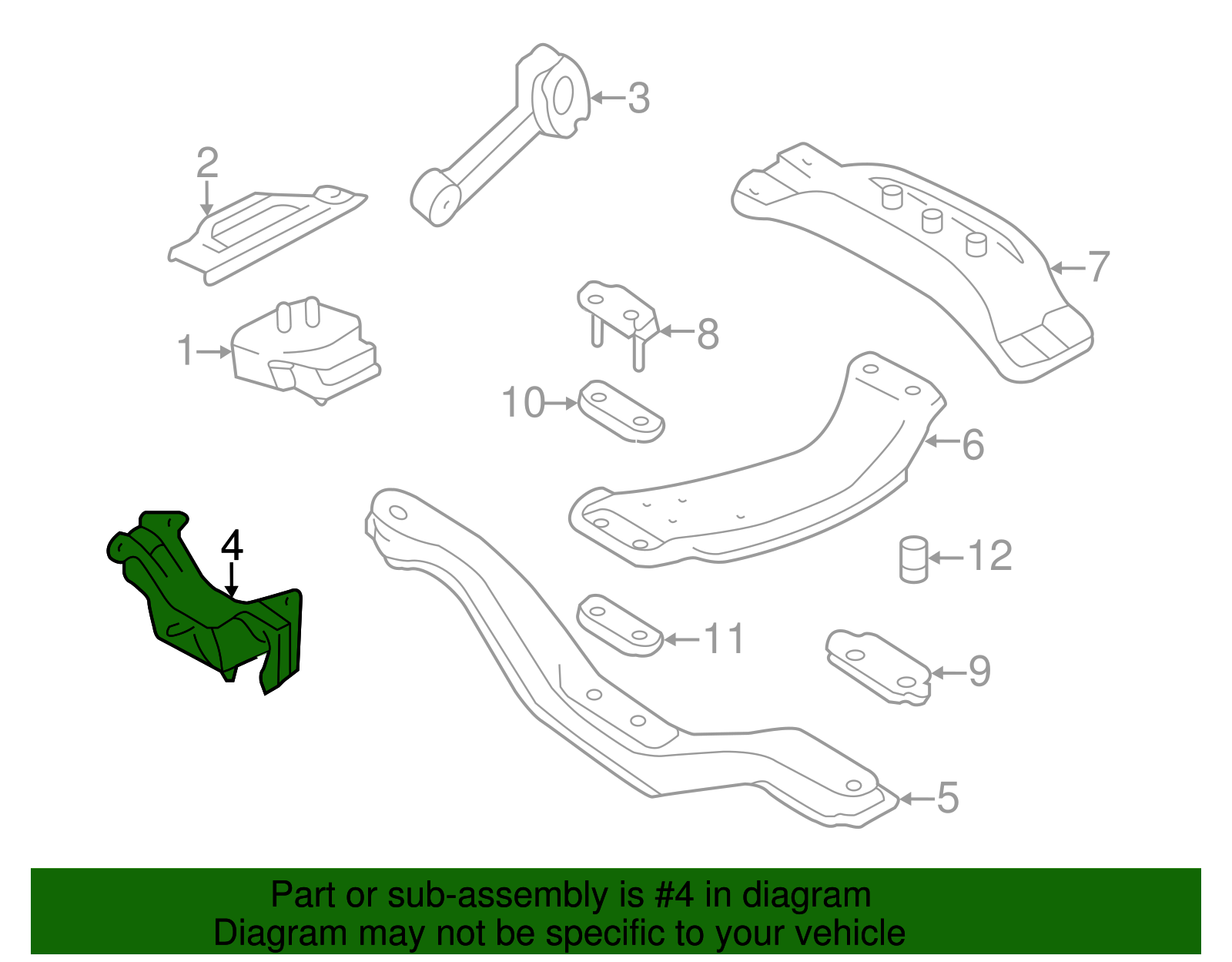 41022AC180 - Trans Mount - 1996-2021 Subaru | World OEM Parts Subaru