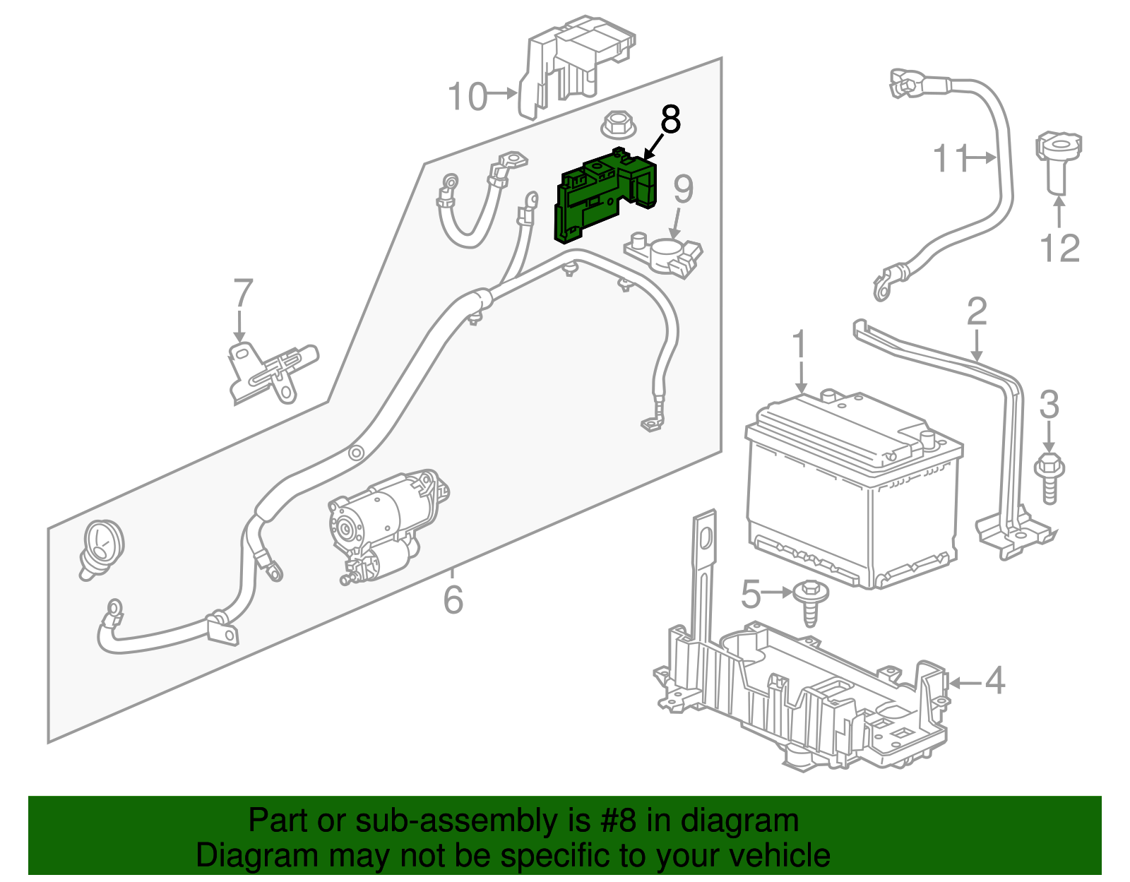 2013-2020 Chevrolet Sonic Battery Positive Cable Junction Block ...