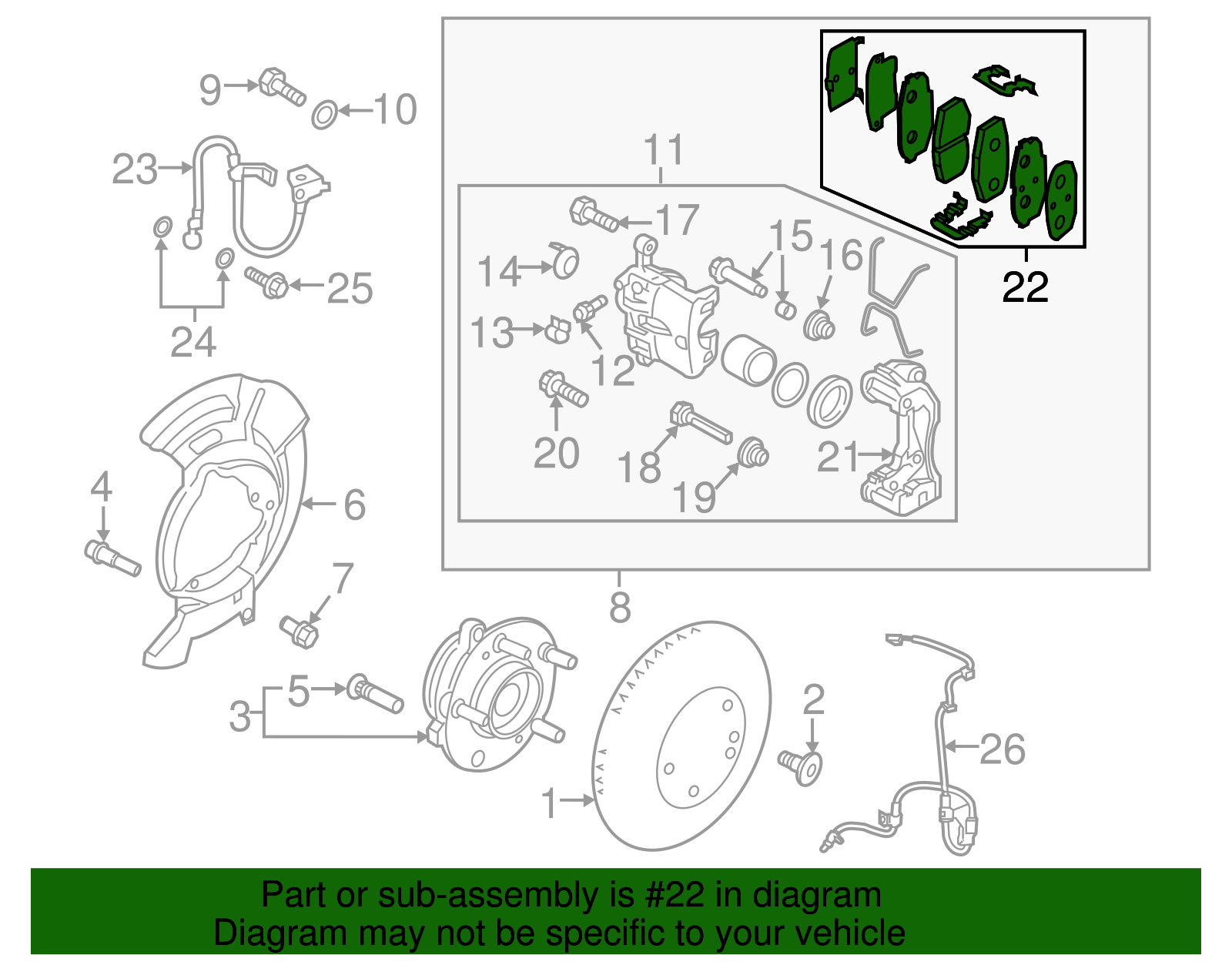 2017-2020 Hyundai Elantra Brake Pads Front 58101-F3A00 | OEM Parts Online