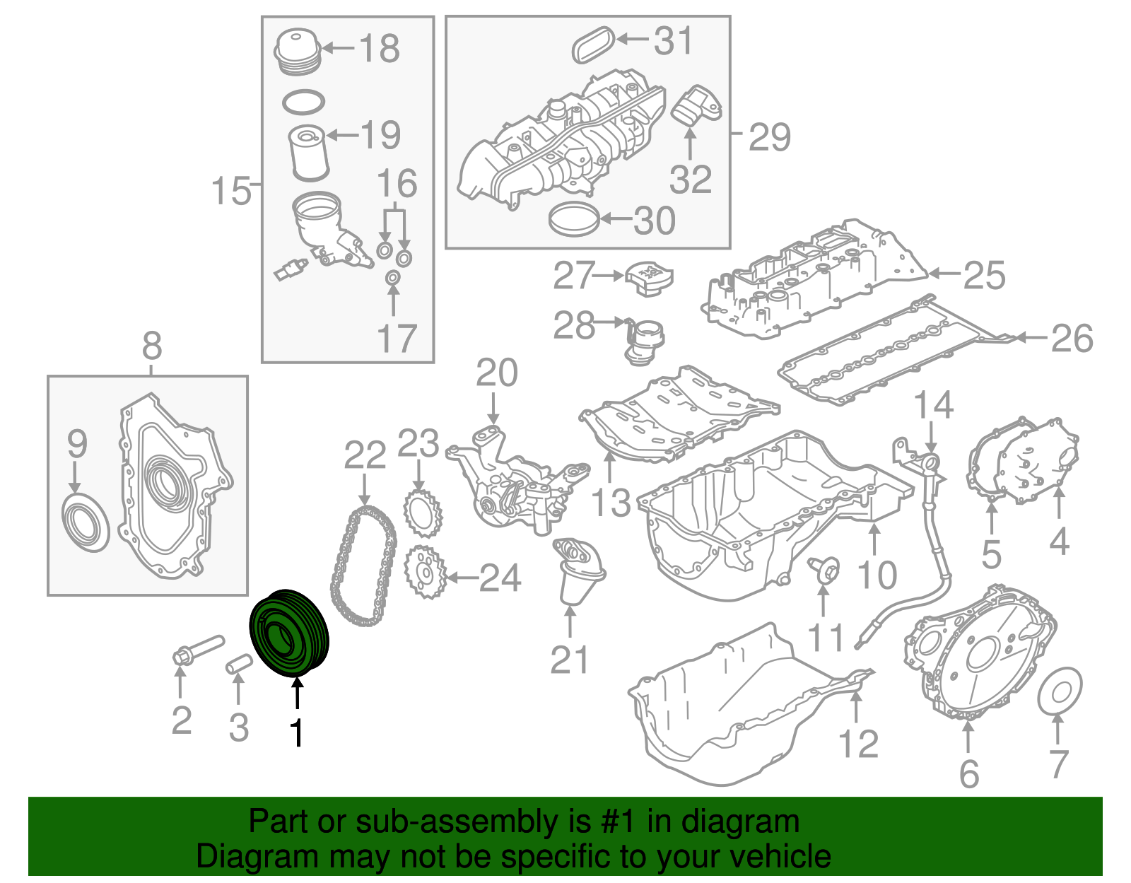 2017-2024 Jaguar Damper Pulley JDE40368 | OEM Parts Online
