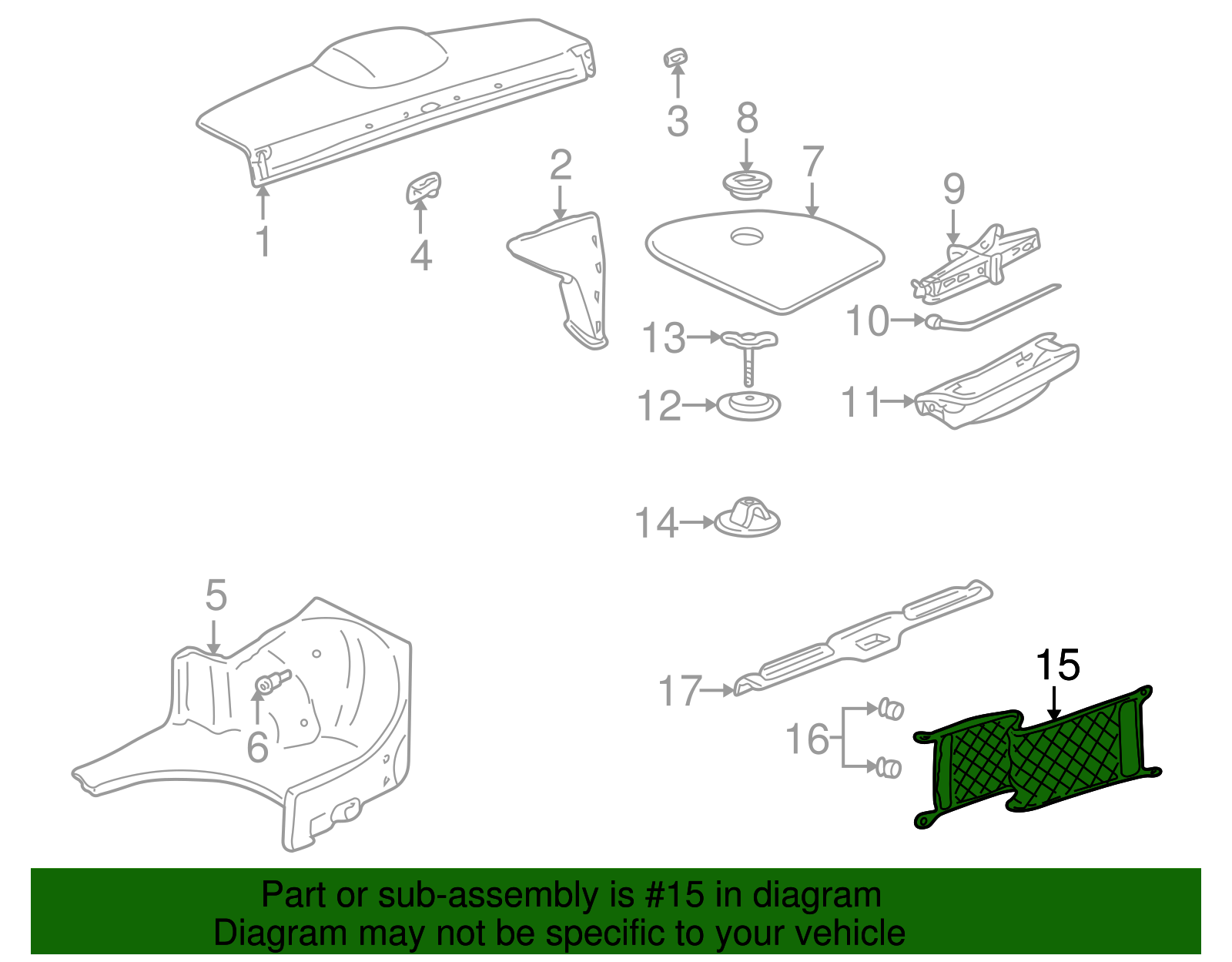 1995-2005 GM Cargo Net 22600424 | Shop Matick Buick GMC