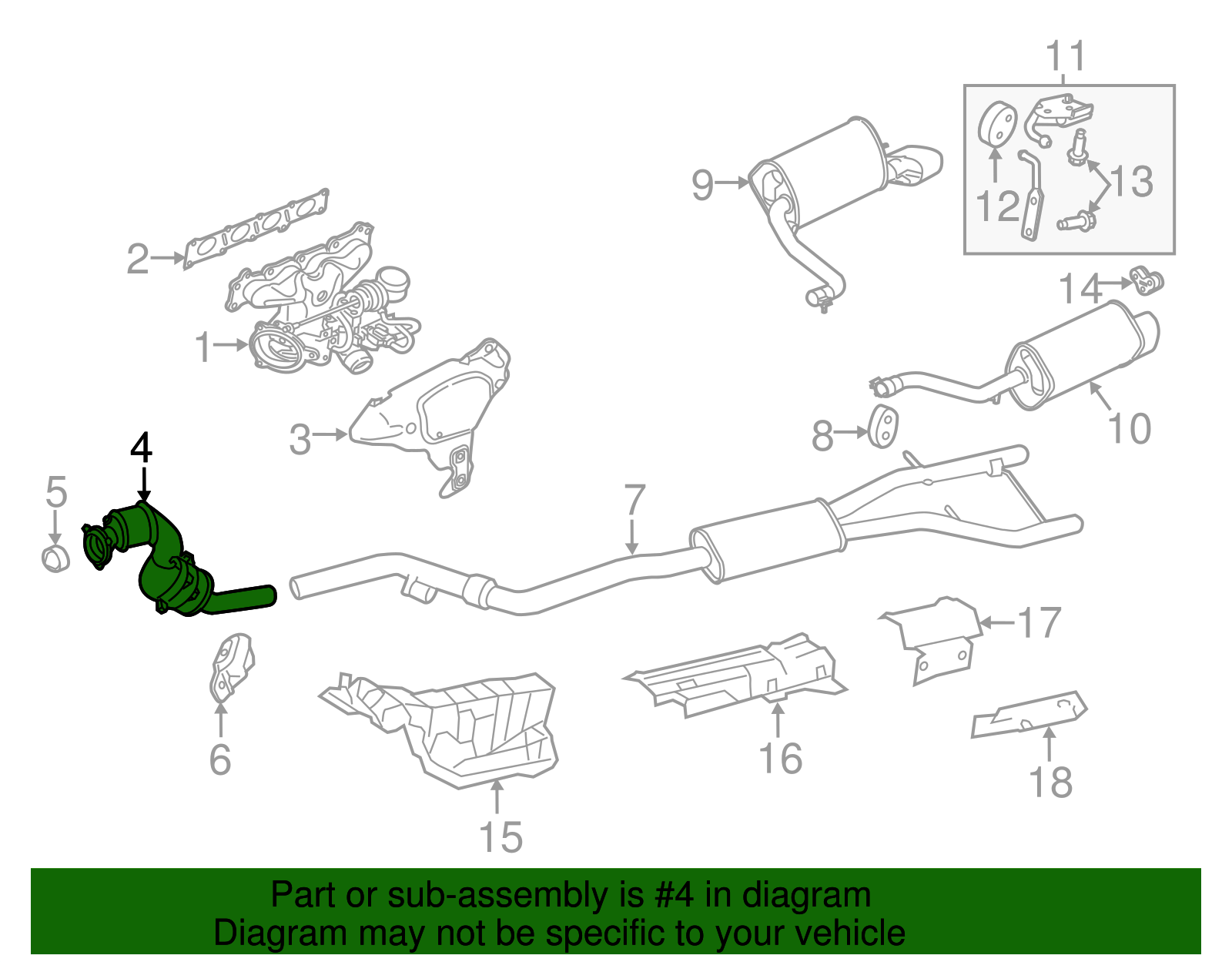 Genuine OEM Catalytic Converter Part# C2Z27929 Fits 2013-2015 Jaguar XF ...