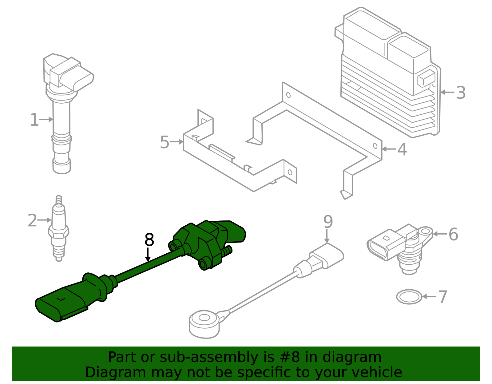 2005-2014 Volkswagen Crankshaft Position Sensor 07K-906-433-B | VW ...
