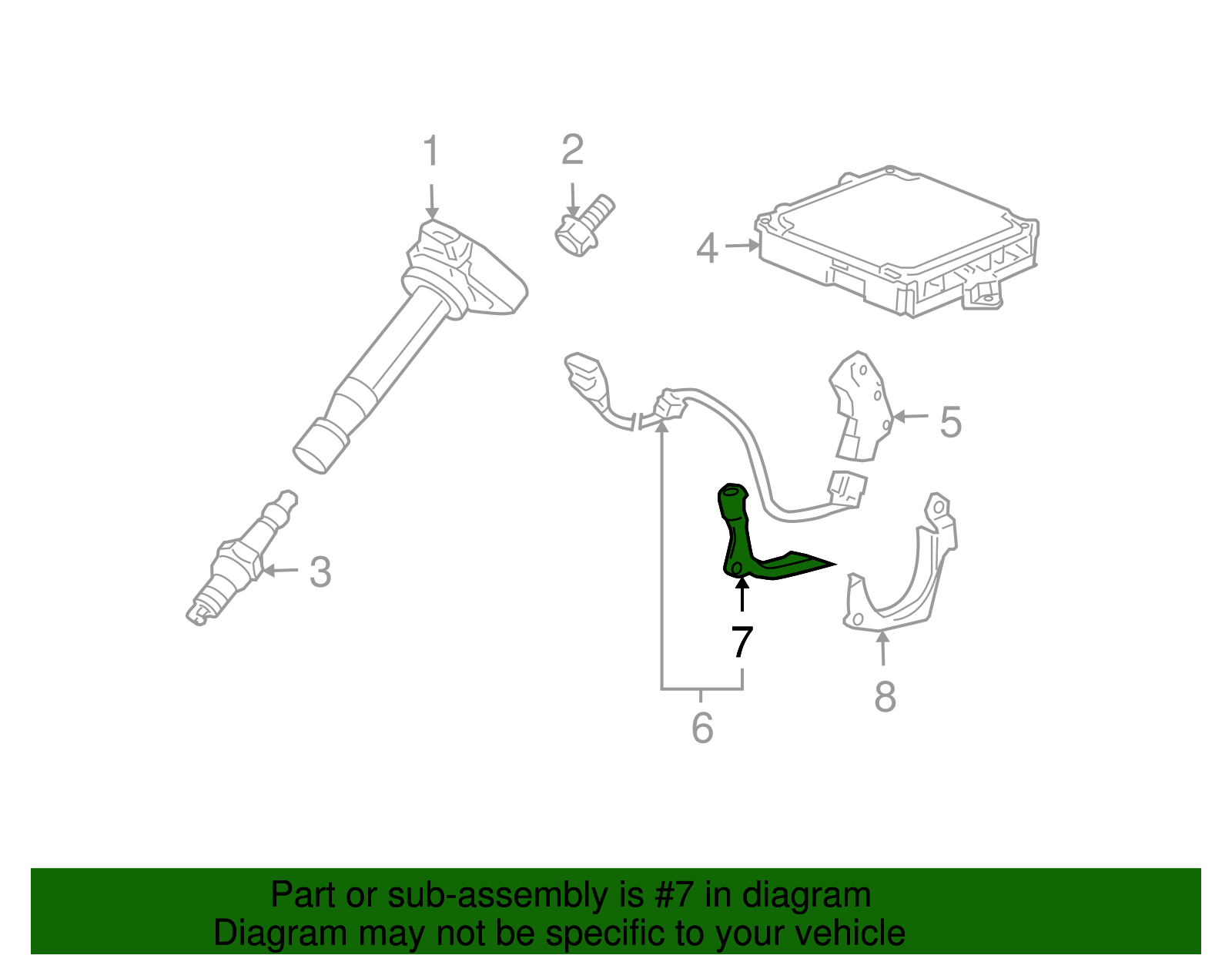 37503-RCA-A00 - 2003-2008 Honda - Holder Crank Sensor Harness | Honda ...